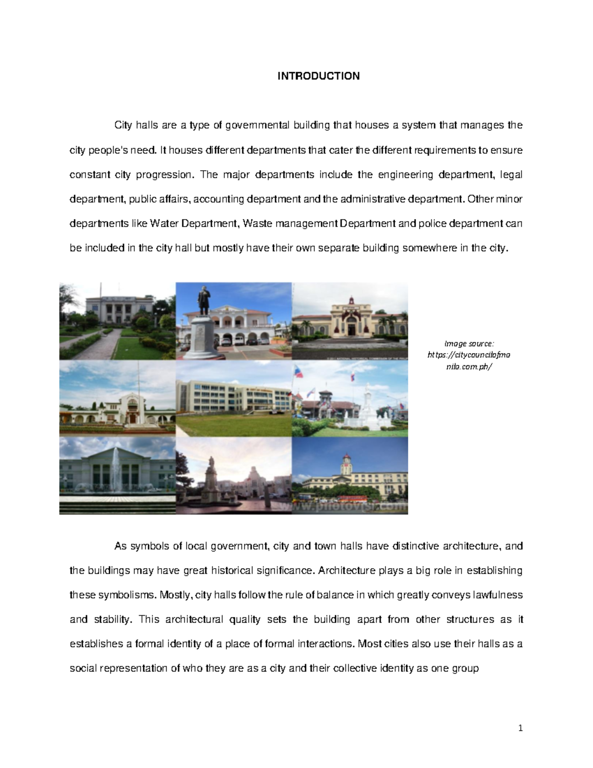 Architectural Design of City Halls: Functions & Styles (ARCH 5) - Studocu