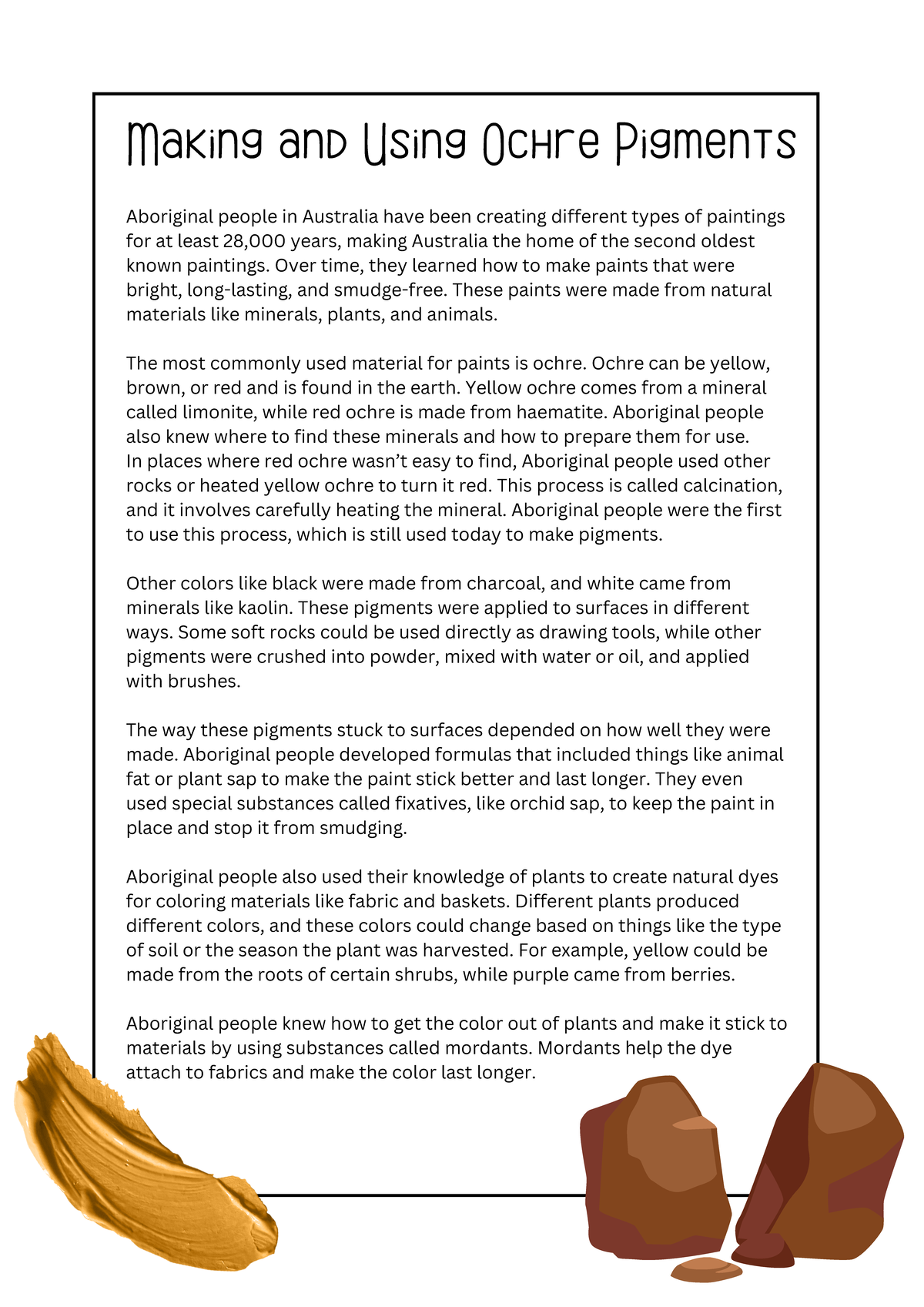 Making and Using Ochre Pigments: An Exploration of Aboriginal ...