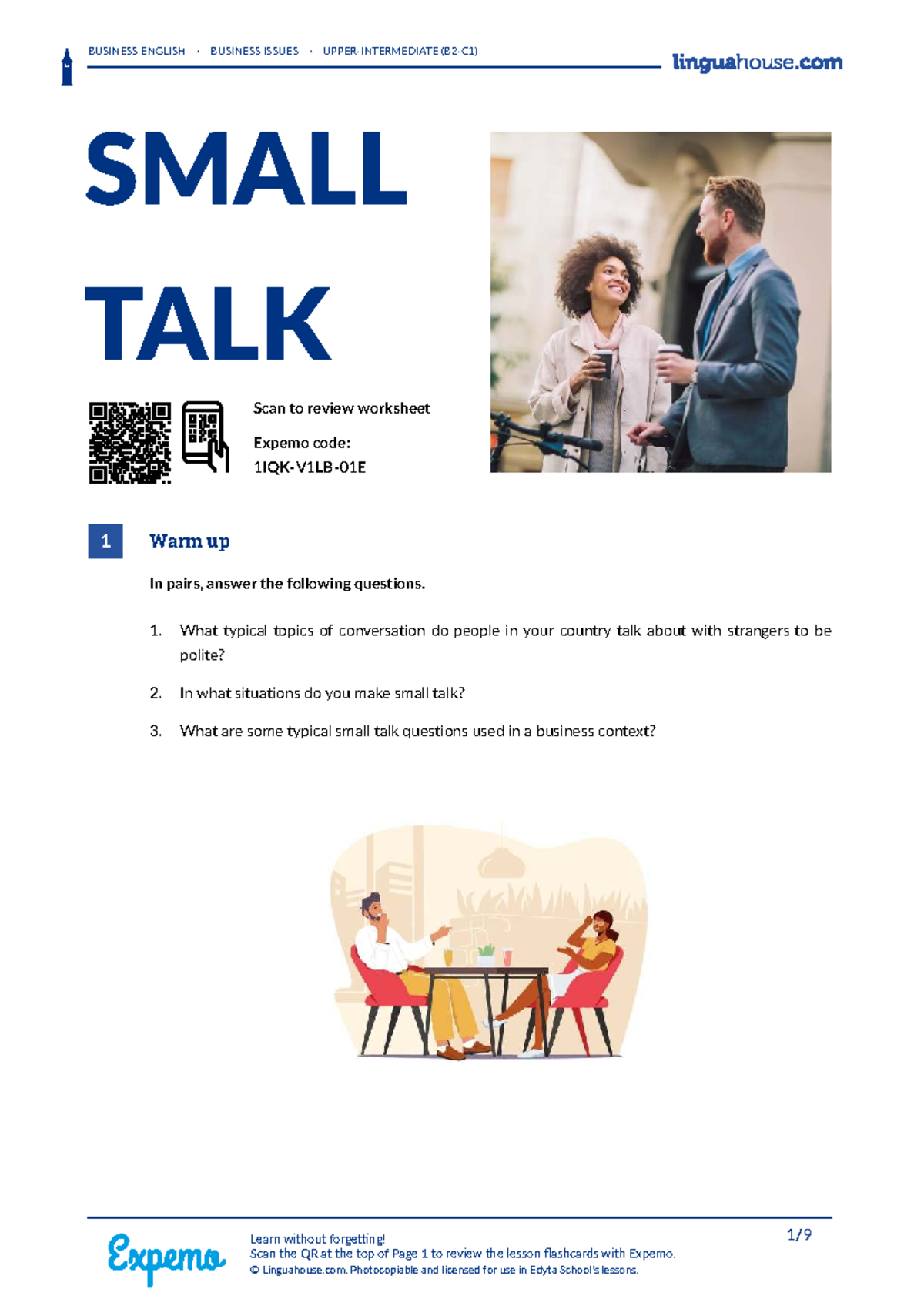 Small Talk in Business Context: B2-C1 English Worksheet - Studocu