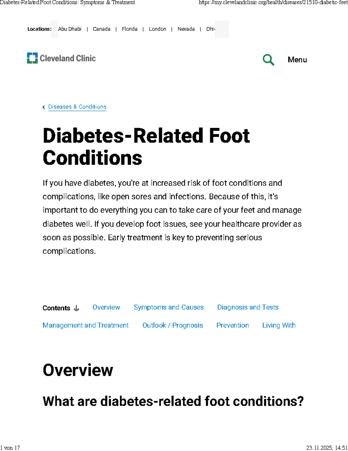 Diabetes-Related Foot Conditions: Symptoms & Treatment Guide - Studocu