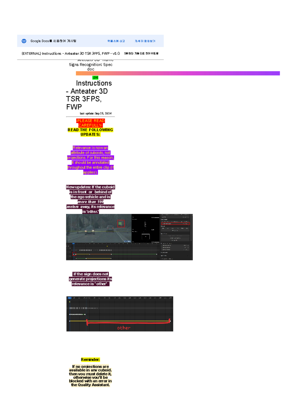 Docs - instruction of task - Anteater 3D Traf몭 c Signs Recognition: Spec doc LIVE Instructions ...