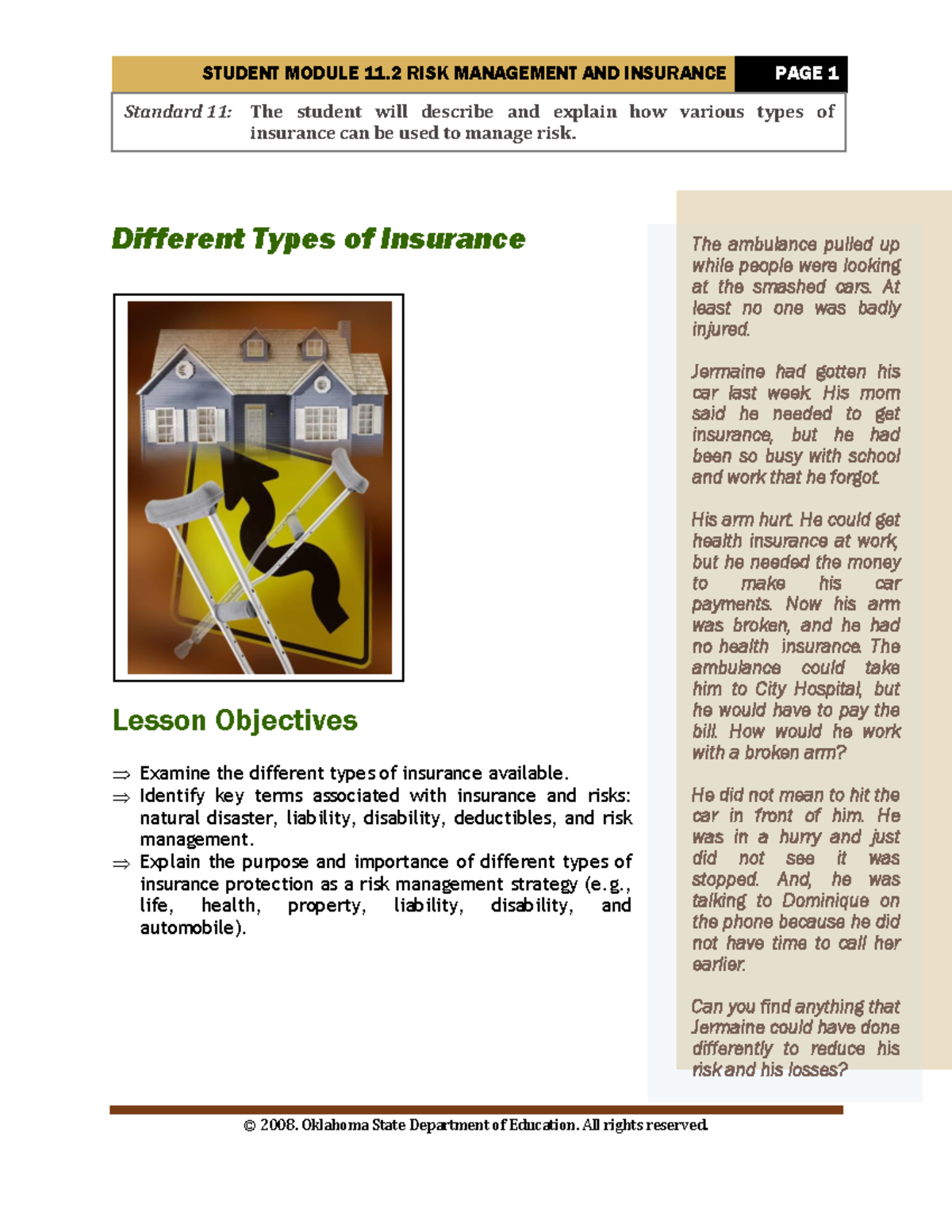 PFL Module 11: Types of Insurance & Risk Management Overview - Studocu