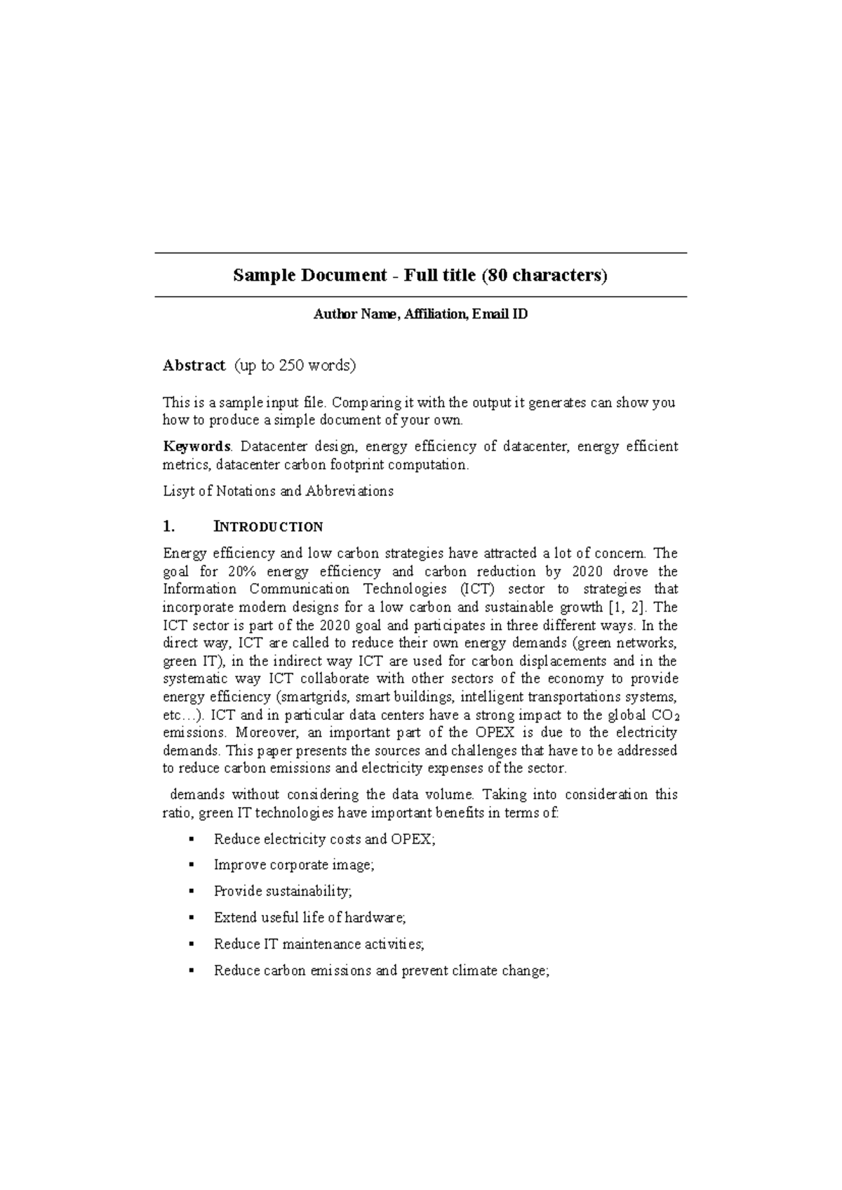 Paper Submission Template - Sample Document - Full title (80 characters ...