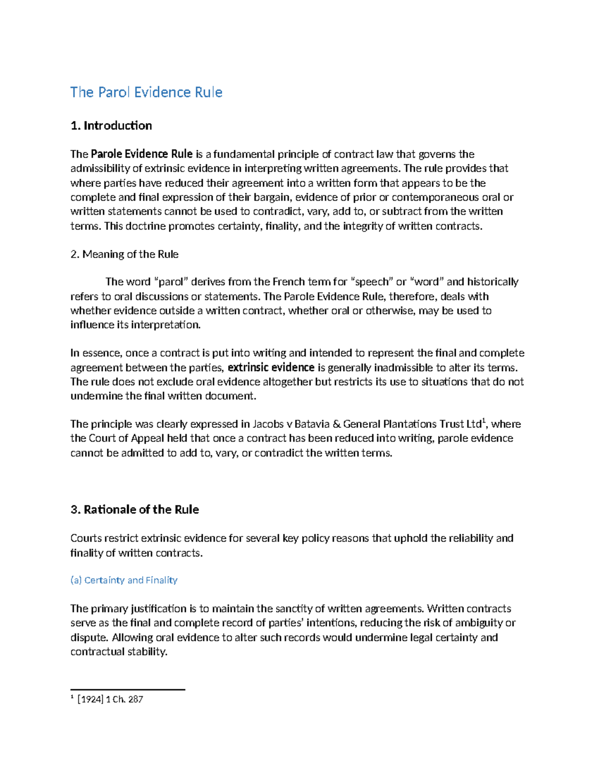 The Parol Evidence Rule: Understanding Its Principles and Exceptions ...