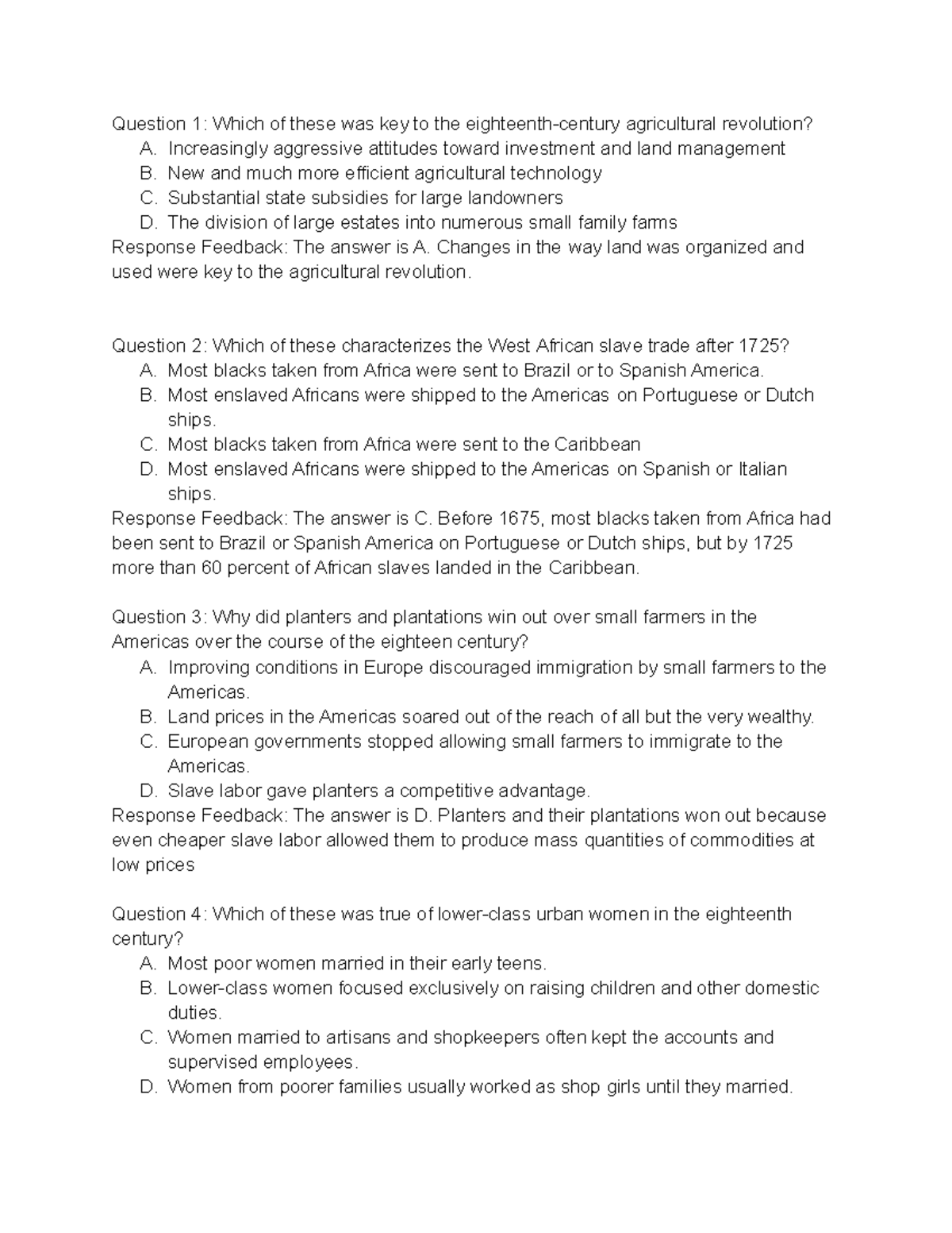 Chapter 17 Review Quiz Version 1 - Question 1: Which of these was key ...