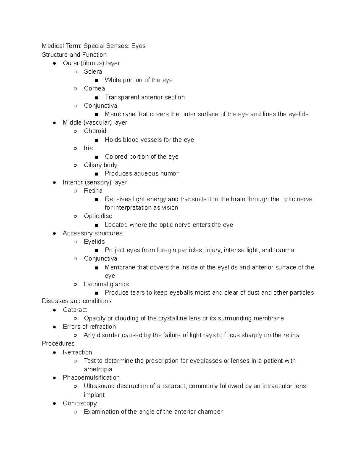 Med term unit 3 - chapters: 9, 10, 11, 12, 13 - Medical Terminology ...