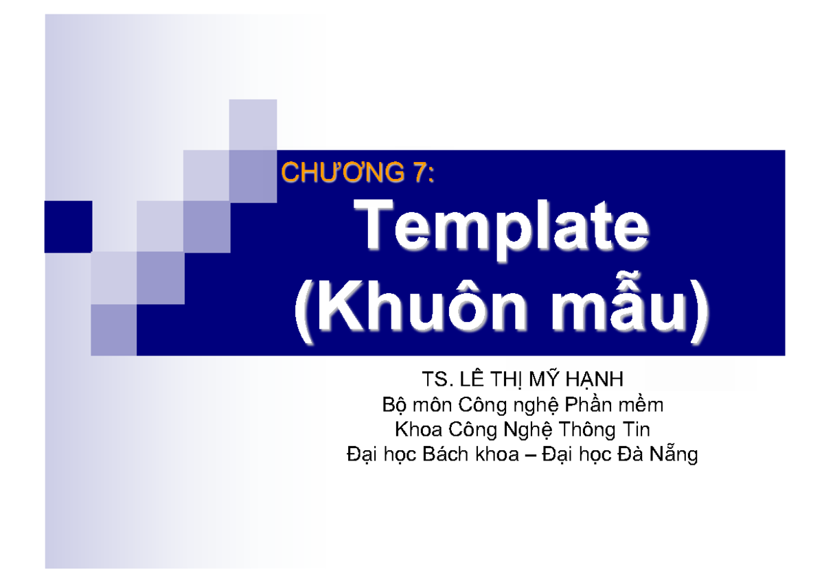 OOP7-Template Notes on Generic Programming and C++ Templates - Studocu