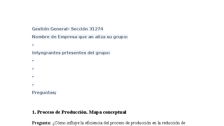 TA4 - Gestión General: Procesos de Producción y Abastecimiento - Studocu