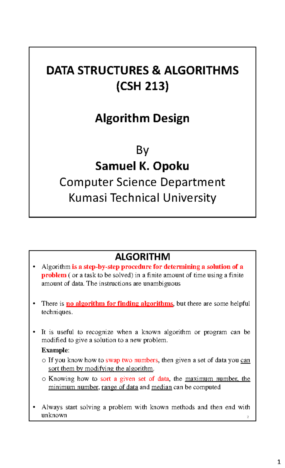 CSH 213 Day 07 - Data structures note for 3rd year Day 1 - DATA ...