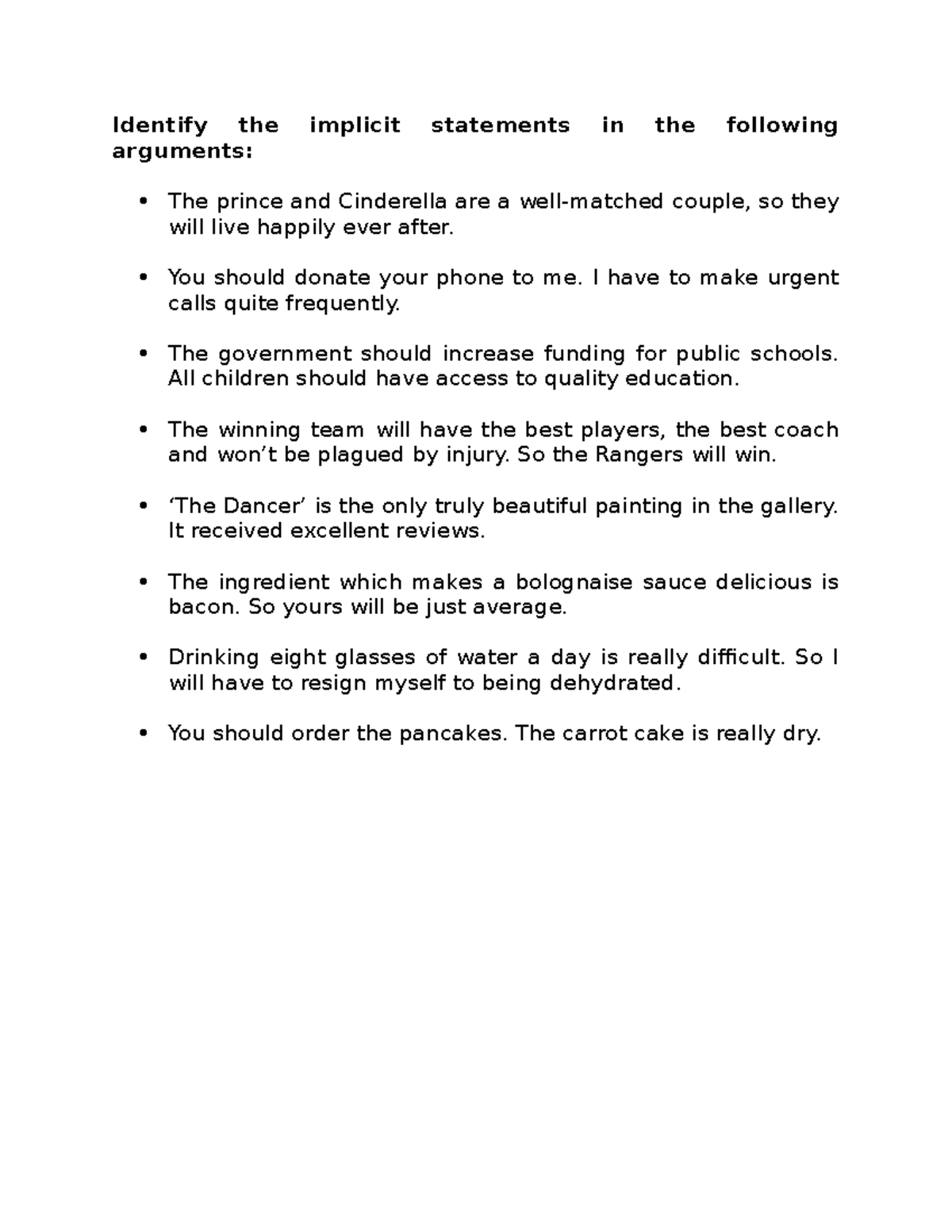 Identifying Implicit Statements and Valid Arguments in Logic Analysis ...
