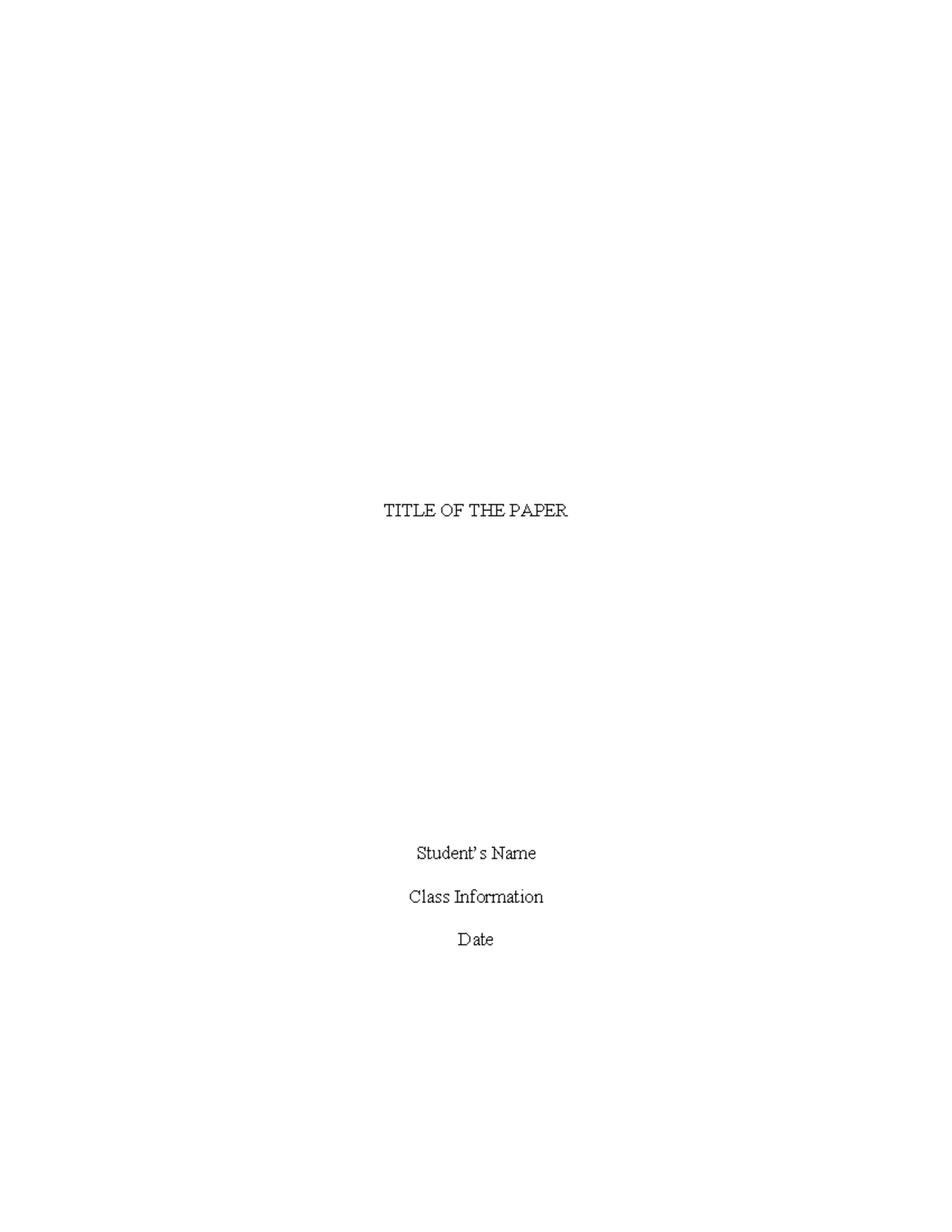 Chicago Style Paper Guidelines and Structure - Studocu