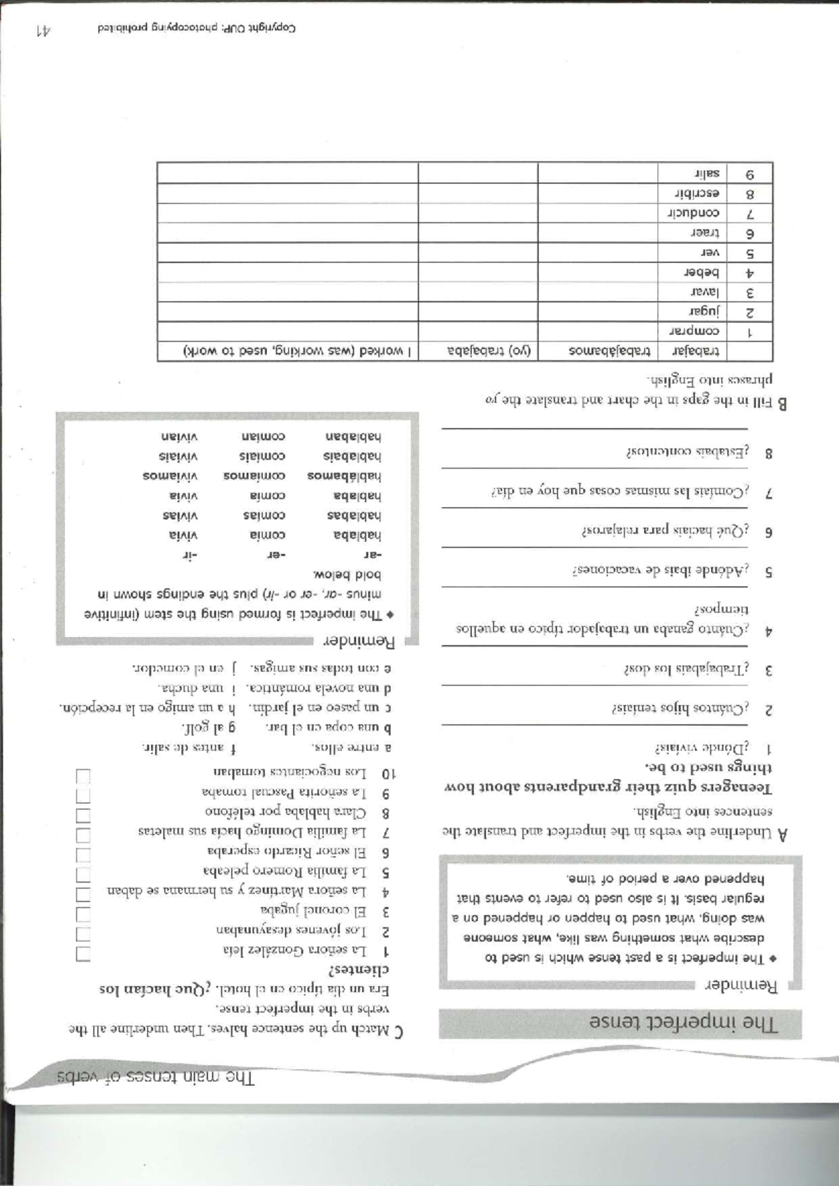 Practica el imperfecto: Verb Tenses and Exercises - Studocu
