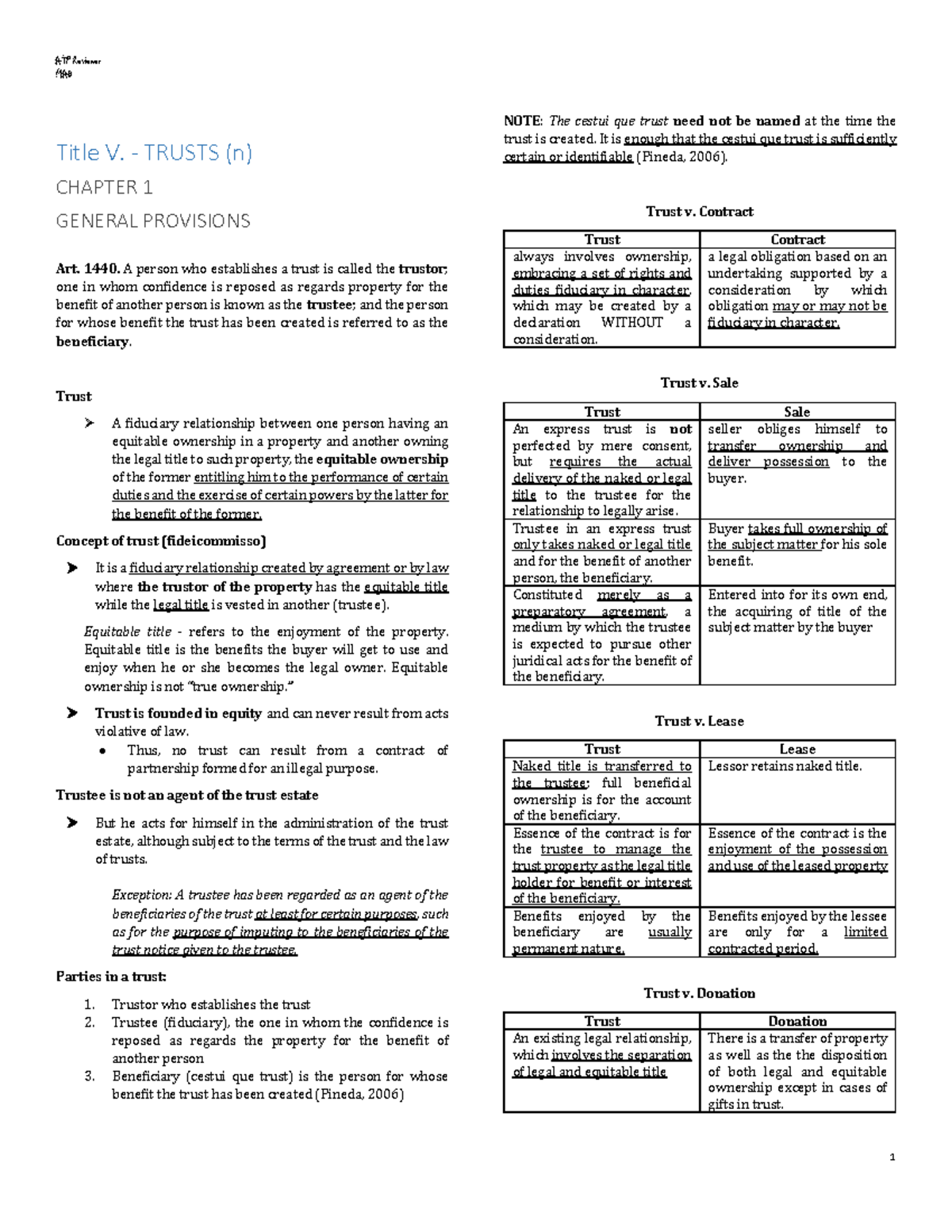 Trust Law Overview: Understanding Fundamental Concepts and Definitions ...