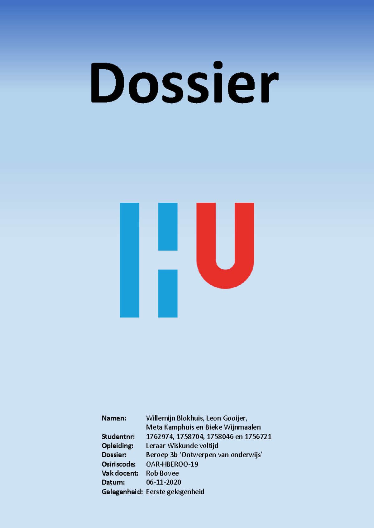 OAR- Hberoo-19 1756721 06-11-2020 - Dossier Namen: Willemijn Blokhuis ...