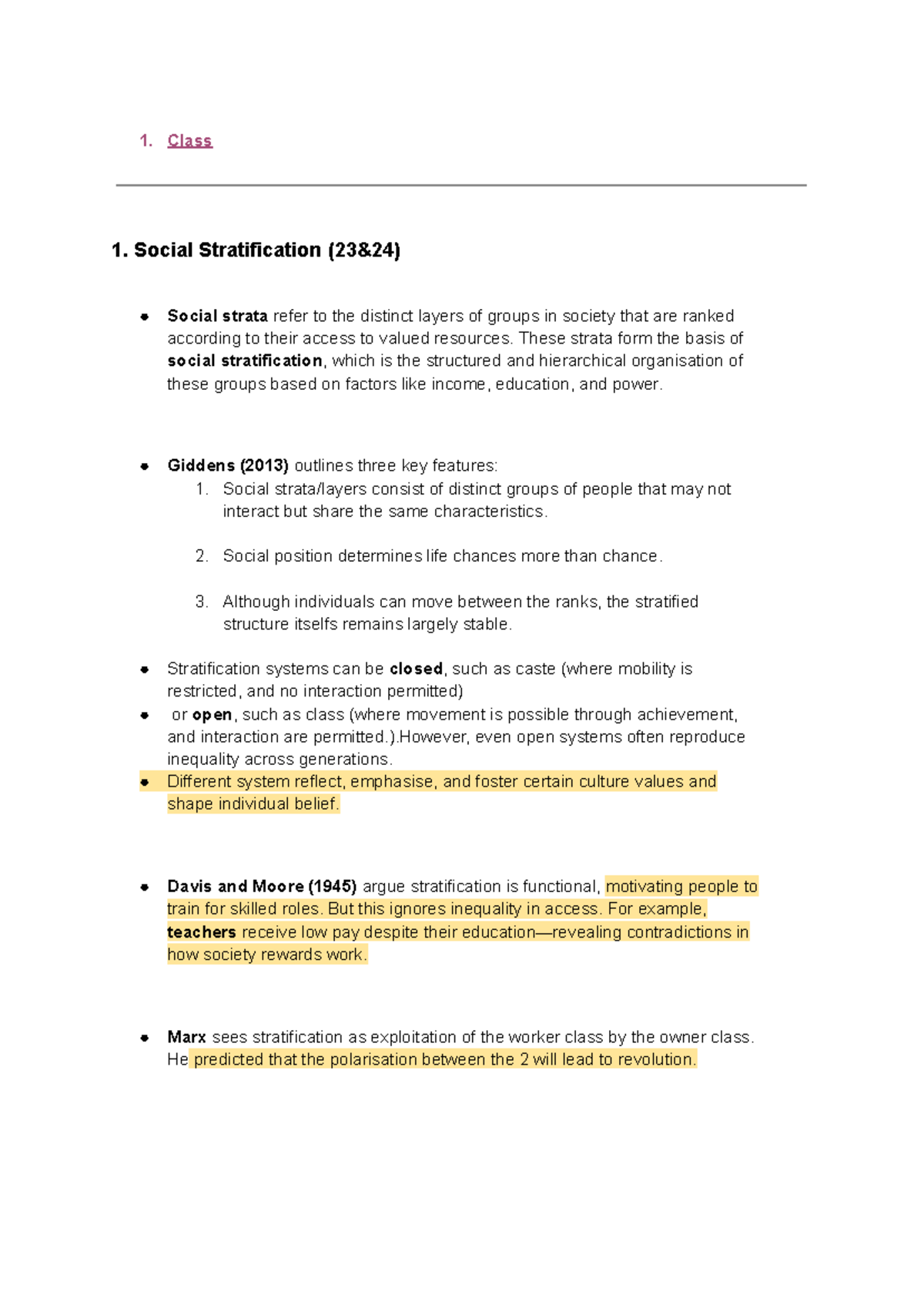 SOC 101: Social Stratification and Class Dynamics - Key Concepts and ...