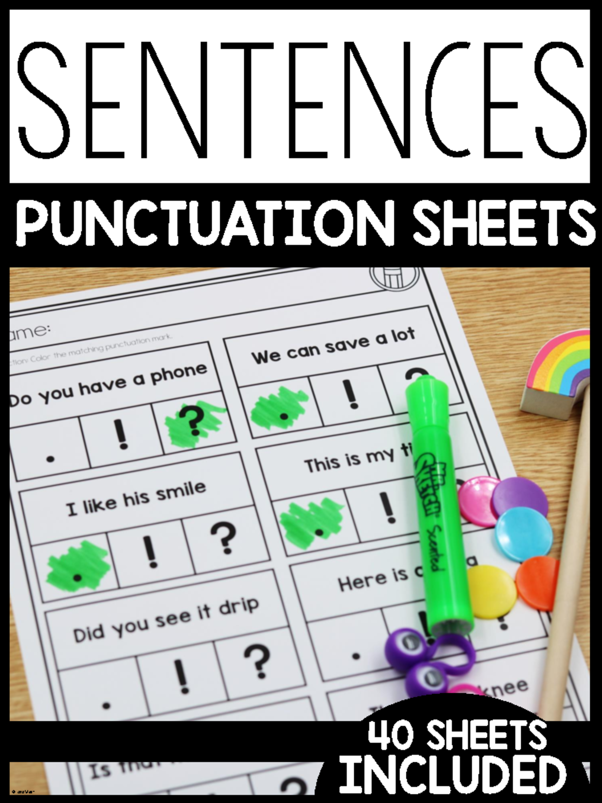 Punctuation Practice Sheets: 40 Engaging Sentences for Literacy - Studocu
