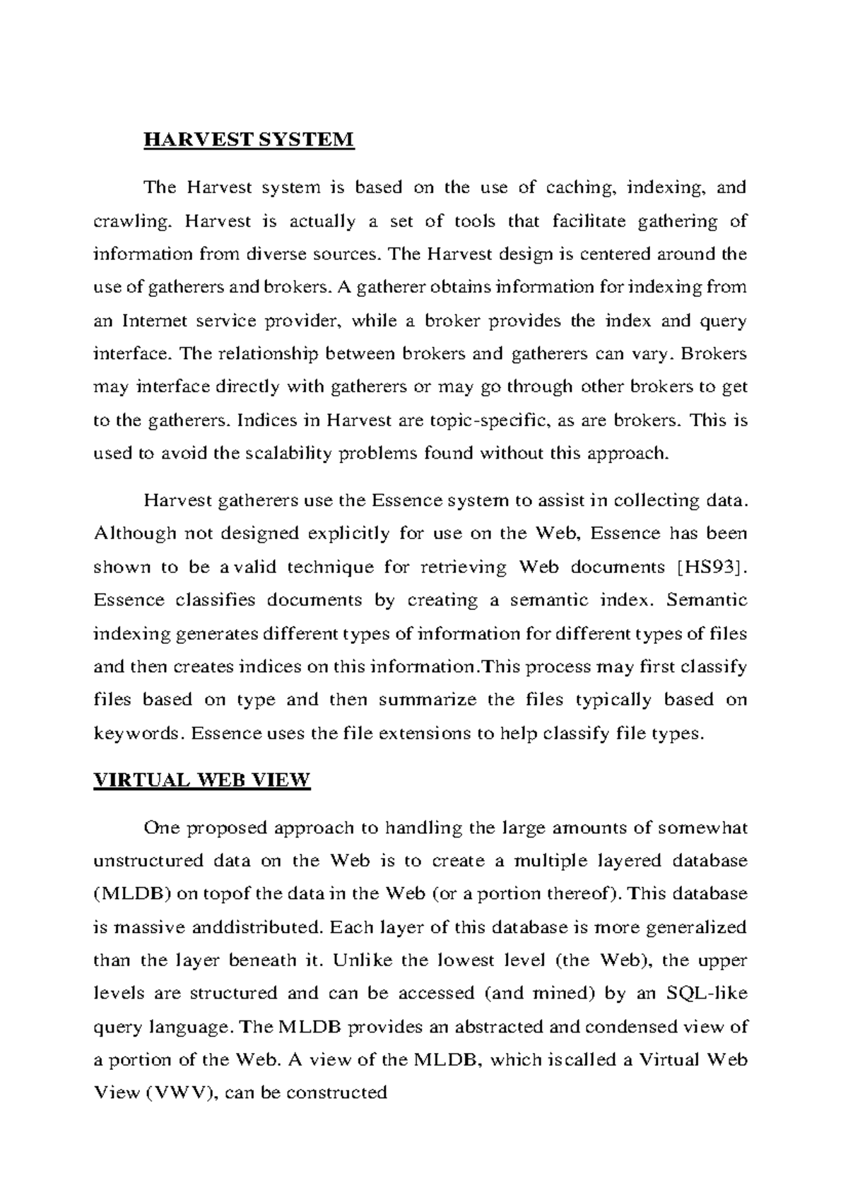 Harvest System: Virtual Web View and Personalization Overview - Studocu