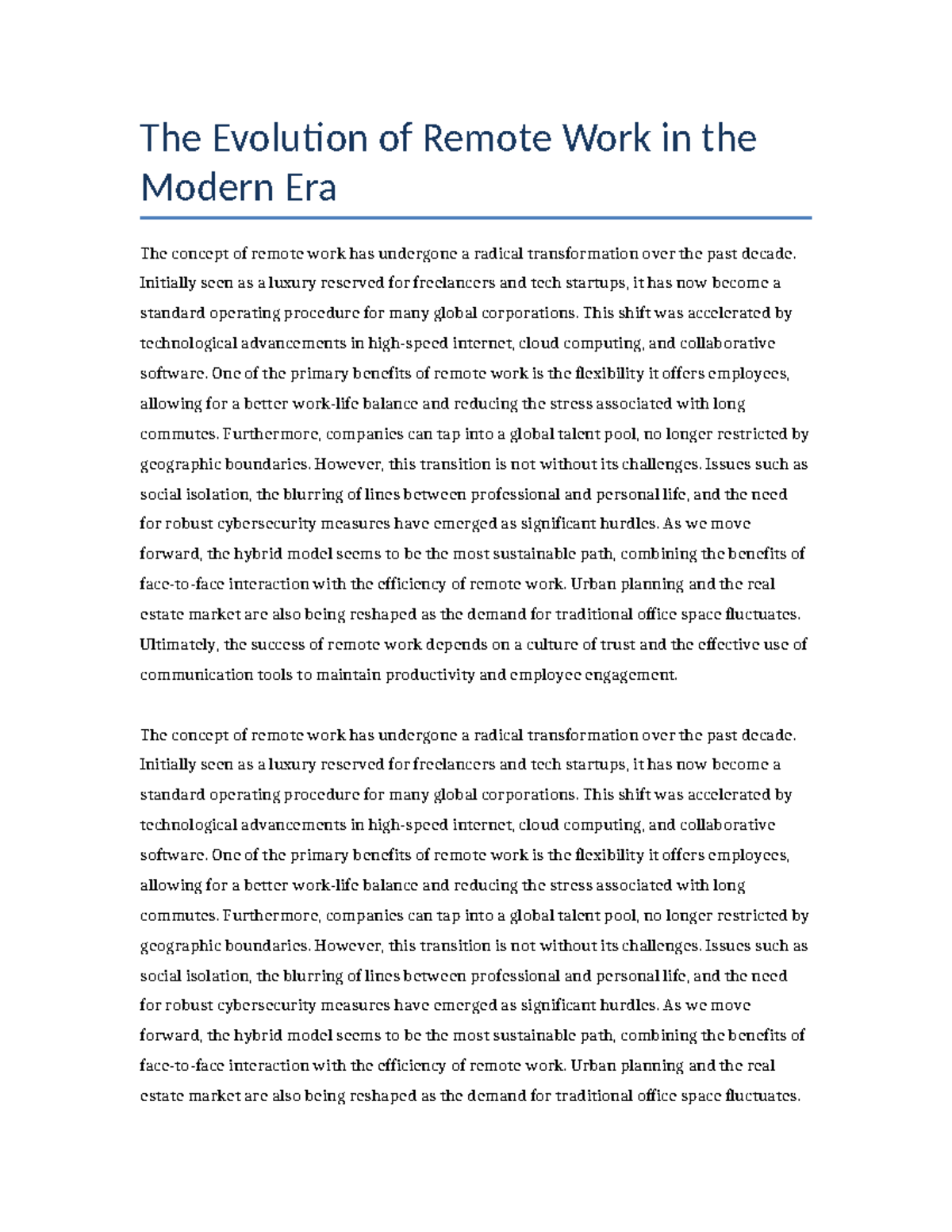 The Evolution of Remote Work: Trends and Challenges in 2023 - Studocu