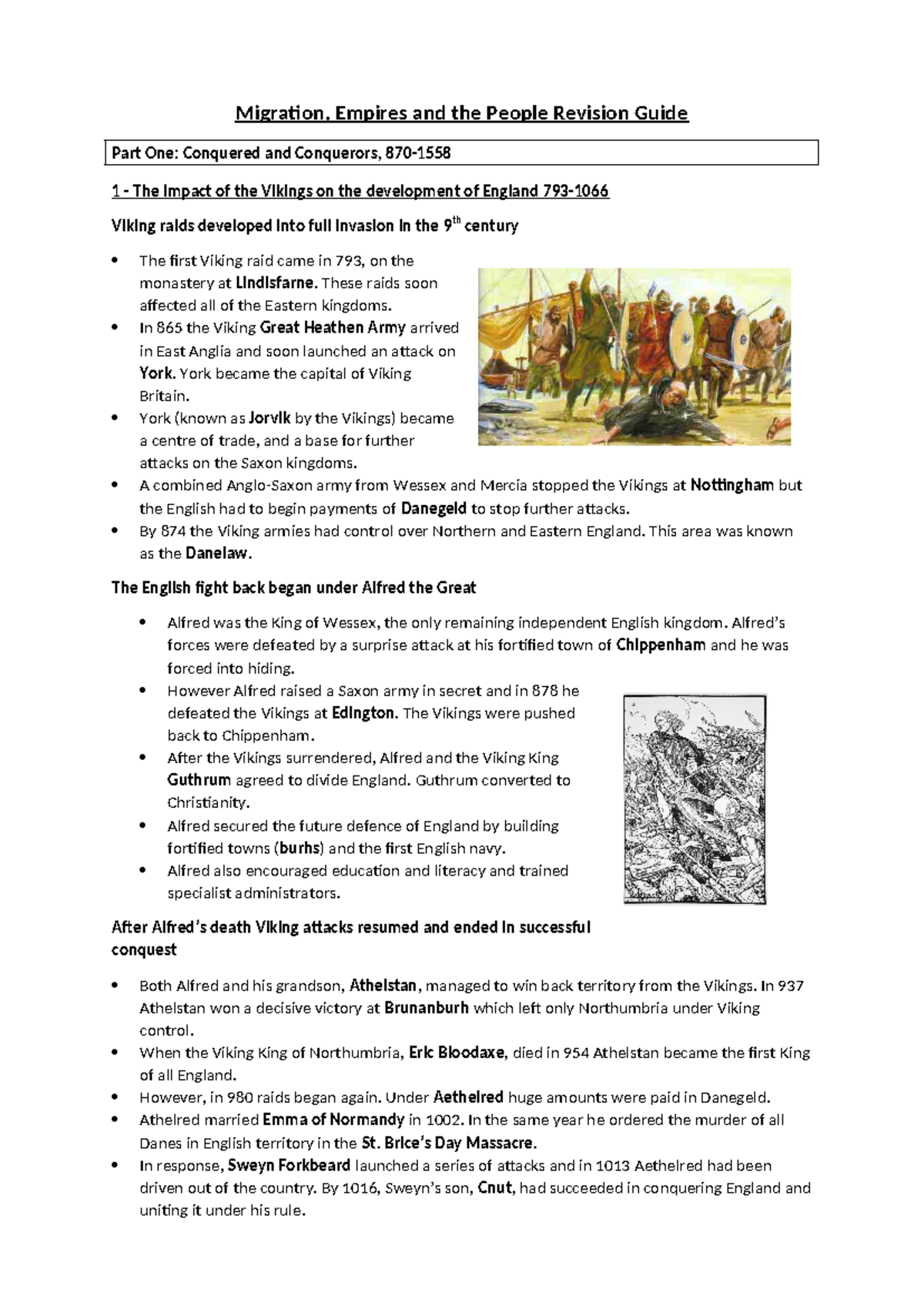 Migration, Empires, and the People Revision Guide: Key Events and ...