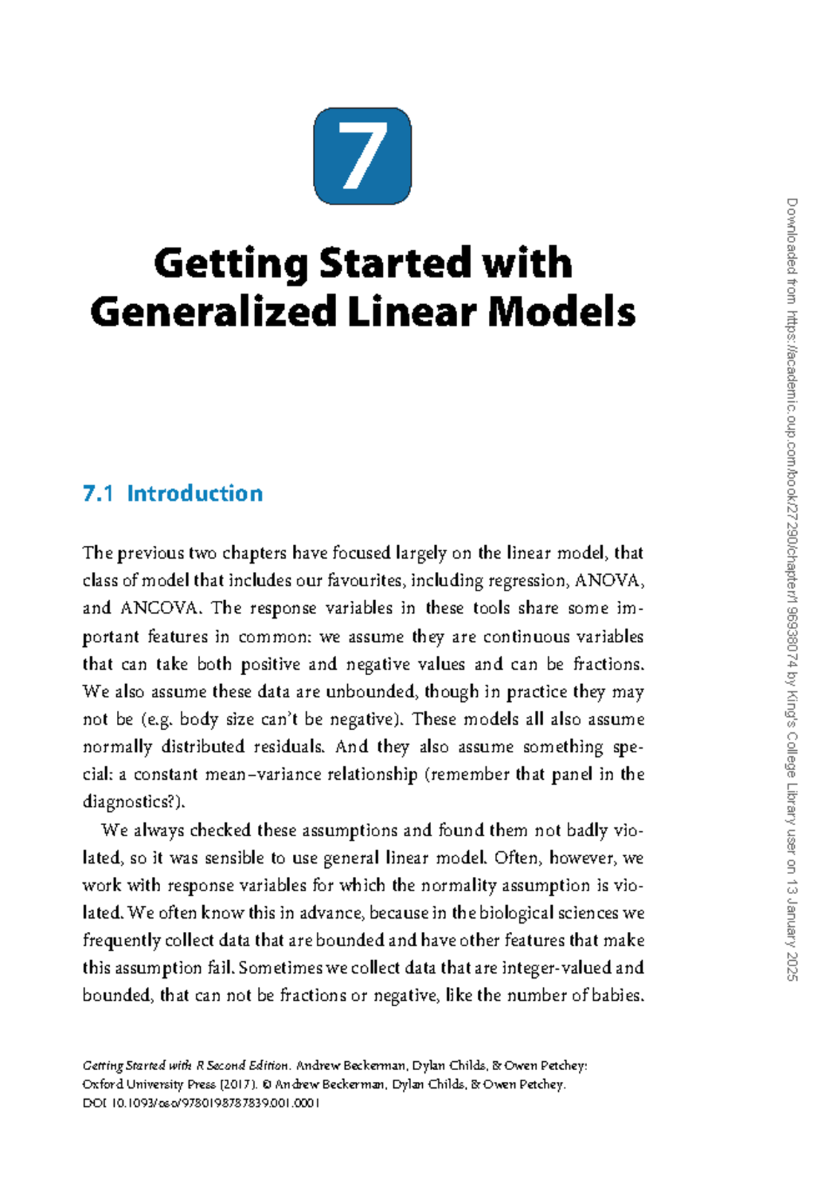 Getting started with generalized linear models (GLMs) in R - Studocu