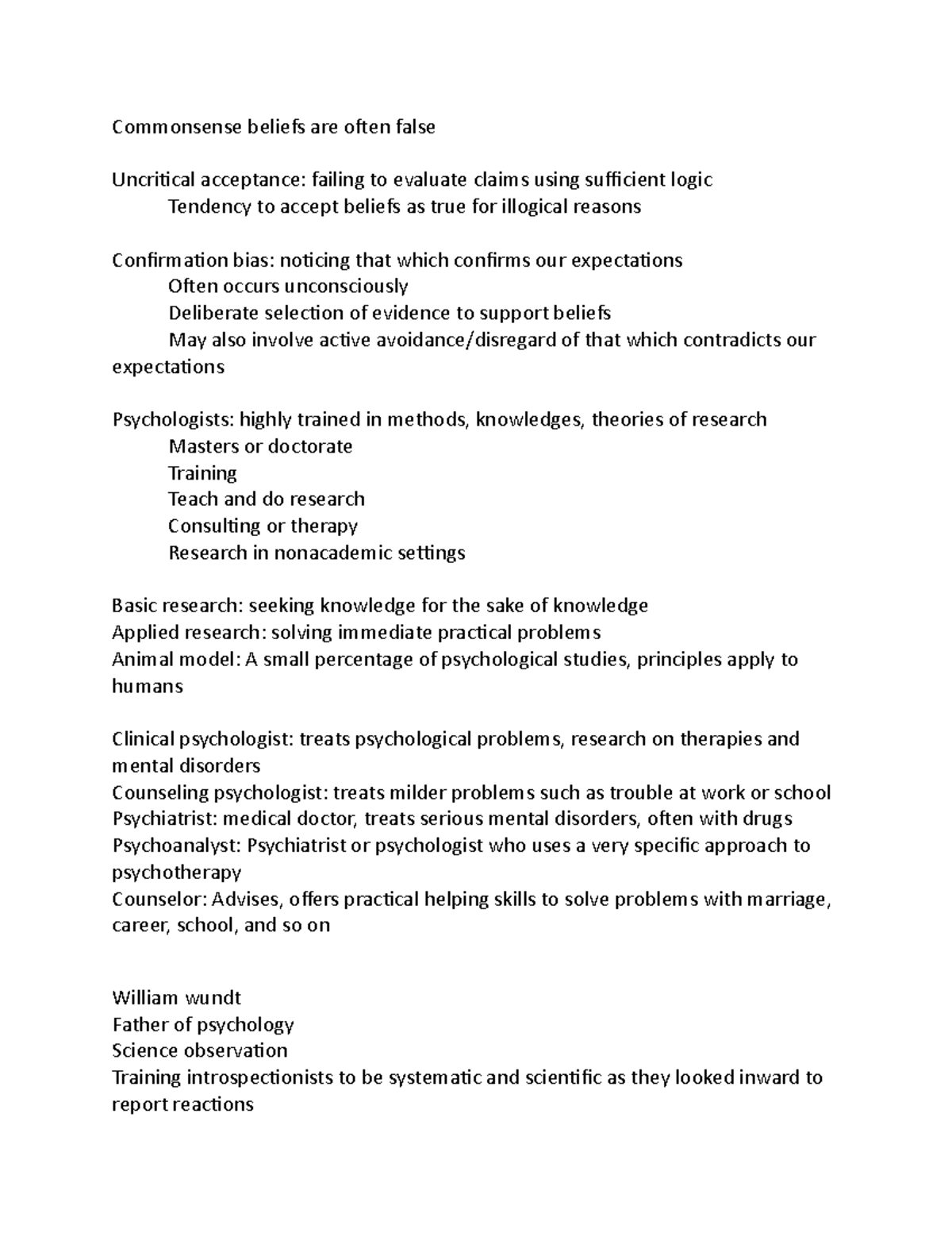 Psych 101 - Chapter Notes on Key Psychological Concepts - Studocu