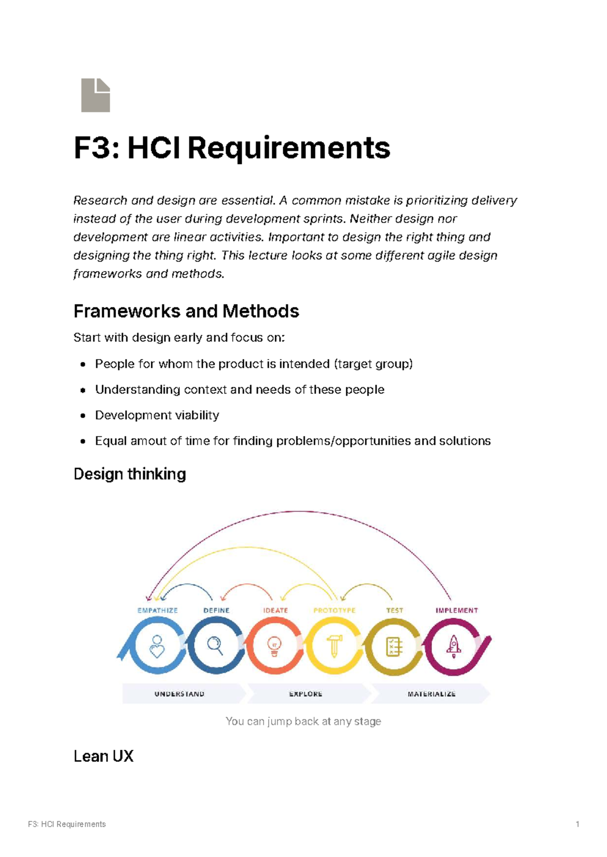 F3 HCI Requirements - Human computer interaction - F3: HCI Requirements ...