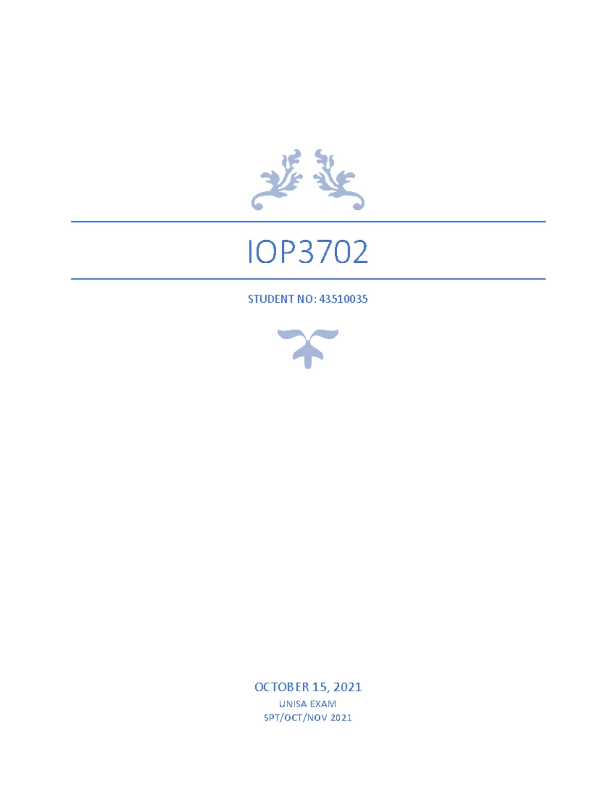 IOP 3702 Final Assessment Case Study on Kwame Boateng Exploration - Studocu