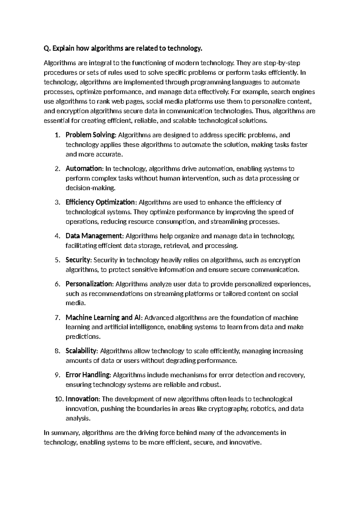 Insem Notes: Understanding Algorithms and Their Role in Technology ...