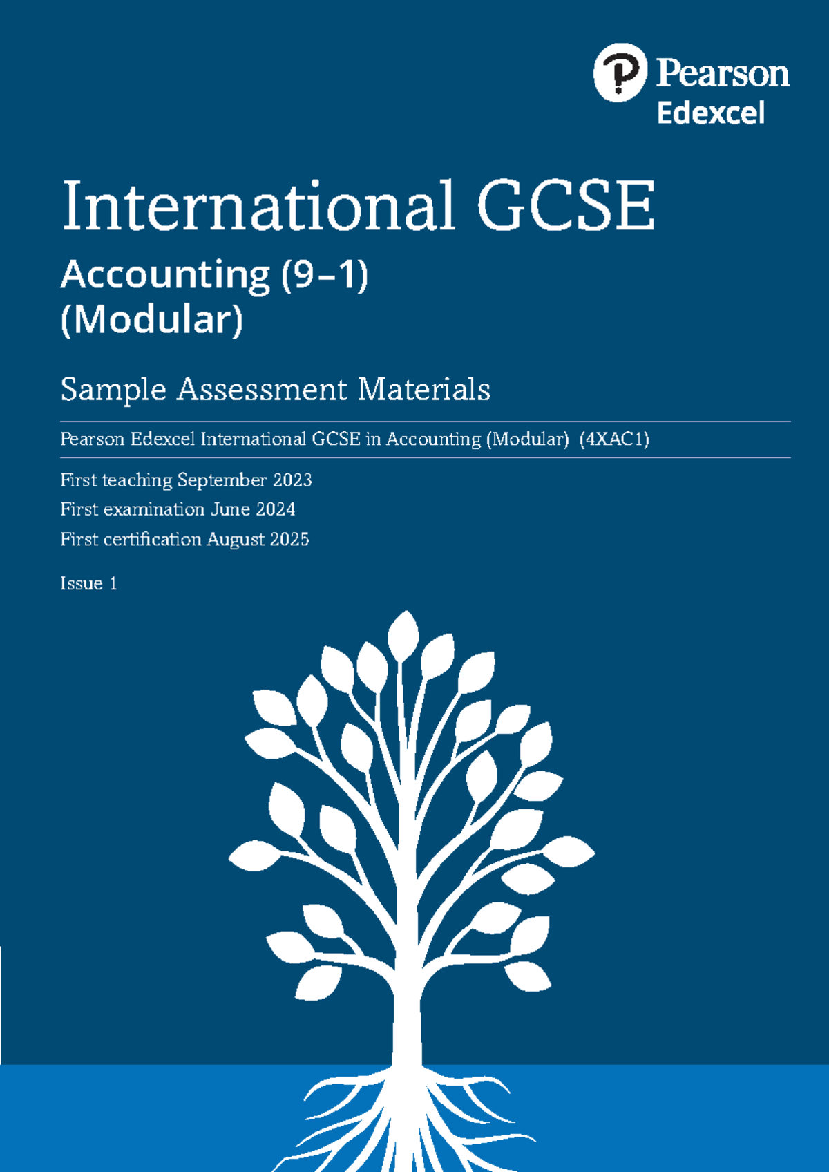 International GCSE Accounting (4XAC1) Modular Sample Assessment ...