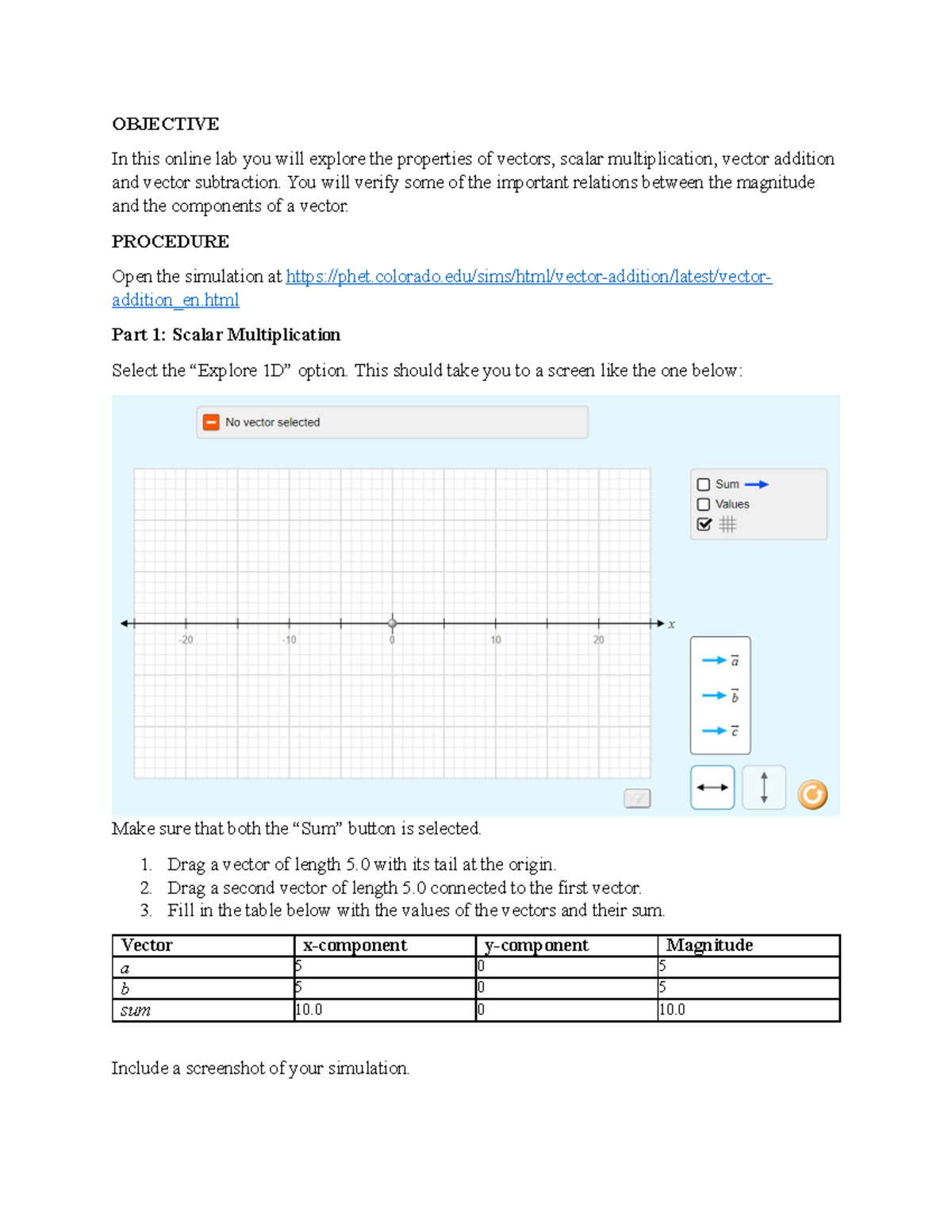 Module 4 Enrichment Assignment: Exploring Vector Properties - Studocu