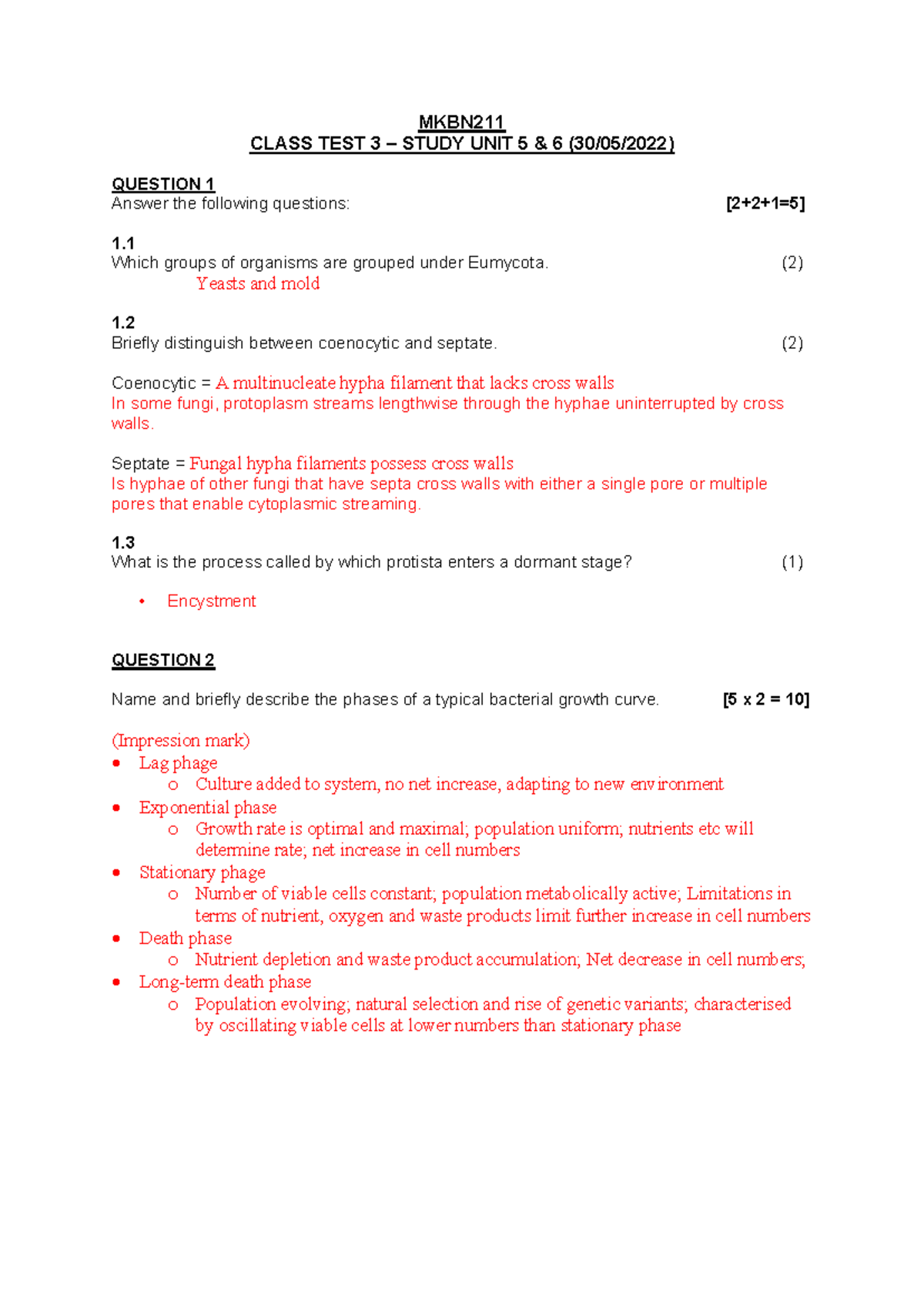 MKBN 211 CT3 2022 Memo - Previous memo for revision purposes - MKBN ...