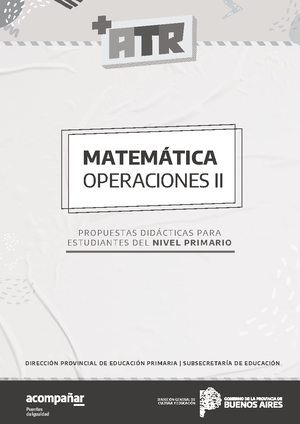 SEC. Didàct. MATE 3° - Secuencia didáctica para 3° año EP - Secuencia didáctica de Matemática ...