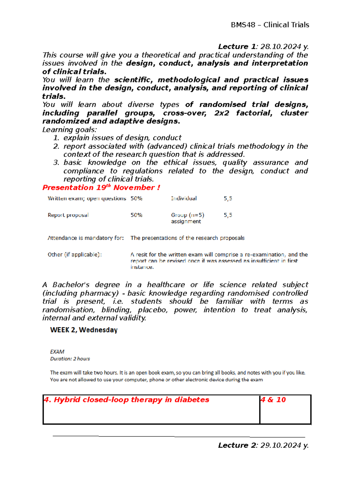Clinical Trials Lecture Notes (CLT 101) - Understanding Trial Design ...