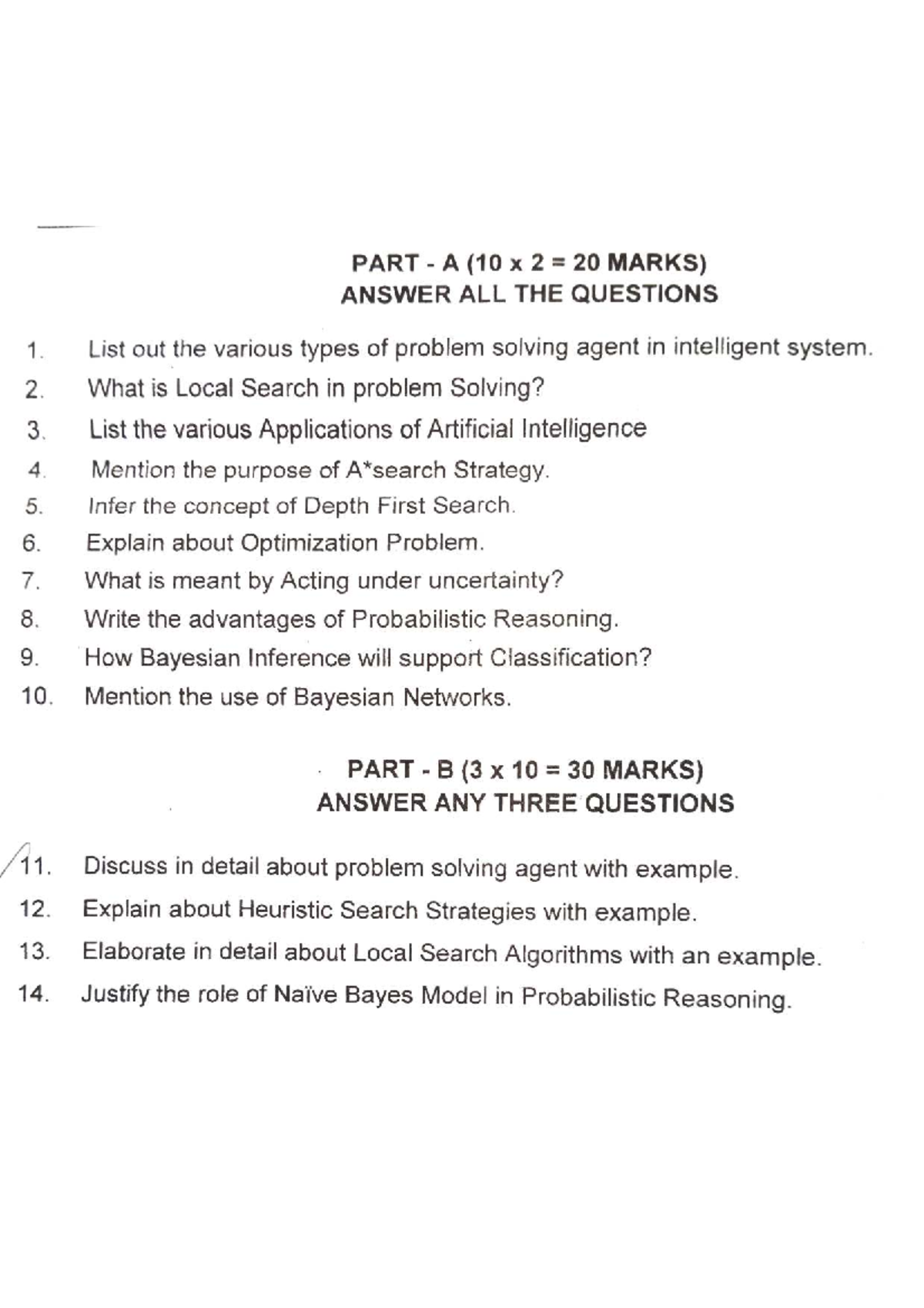 AIML - CNN Final Exam: Problem Solving Agents & Inference Techniques ...