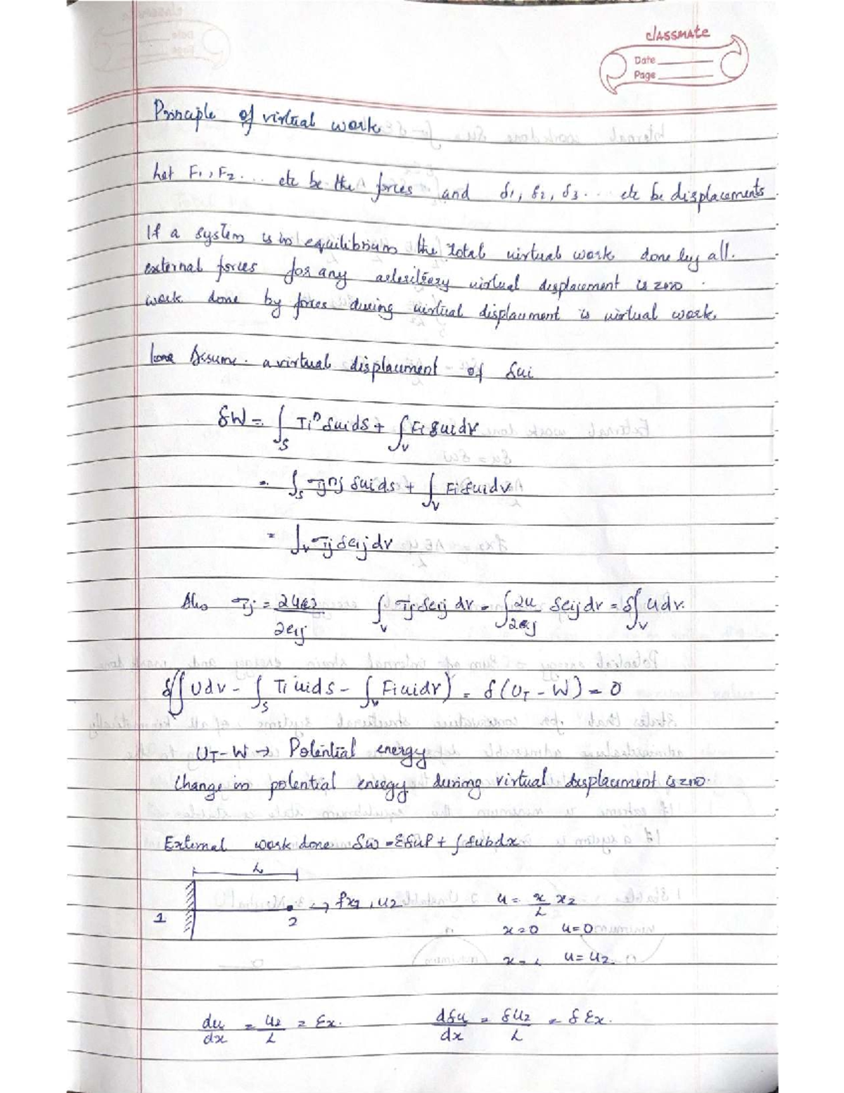 Principle of Virtual Work and Minimum Potential Energy (ENGR 101) - Studocu