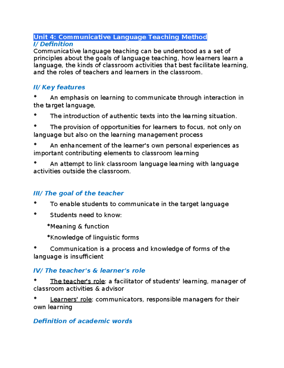 CLT - All information about CLT - Unit 4: Communicative Language ...
