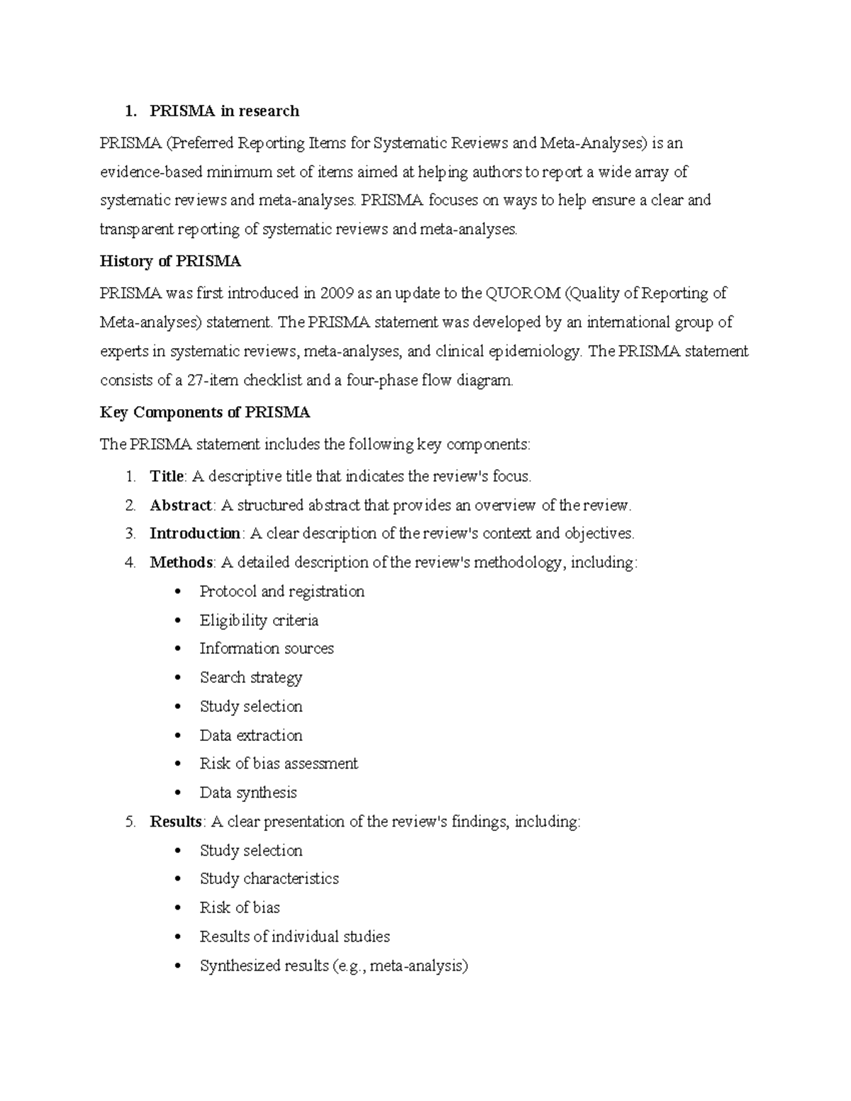 PRISMA Guidelines for Systematic Reviews: Key Components & Applications ...