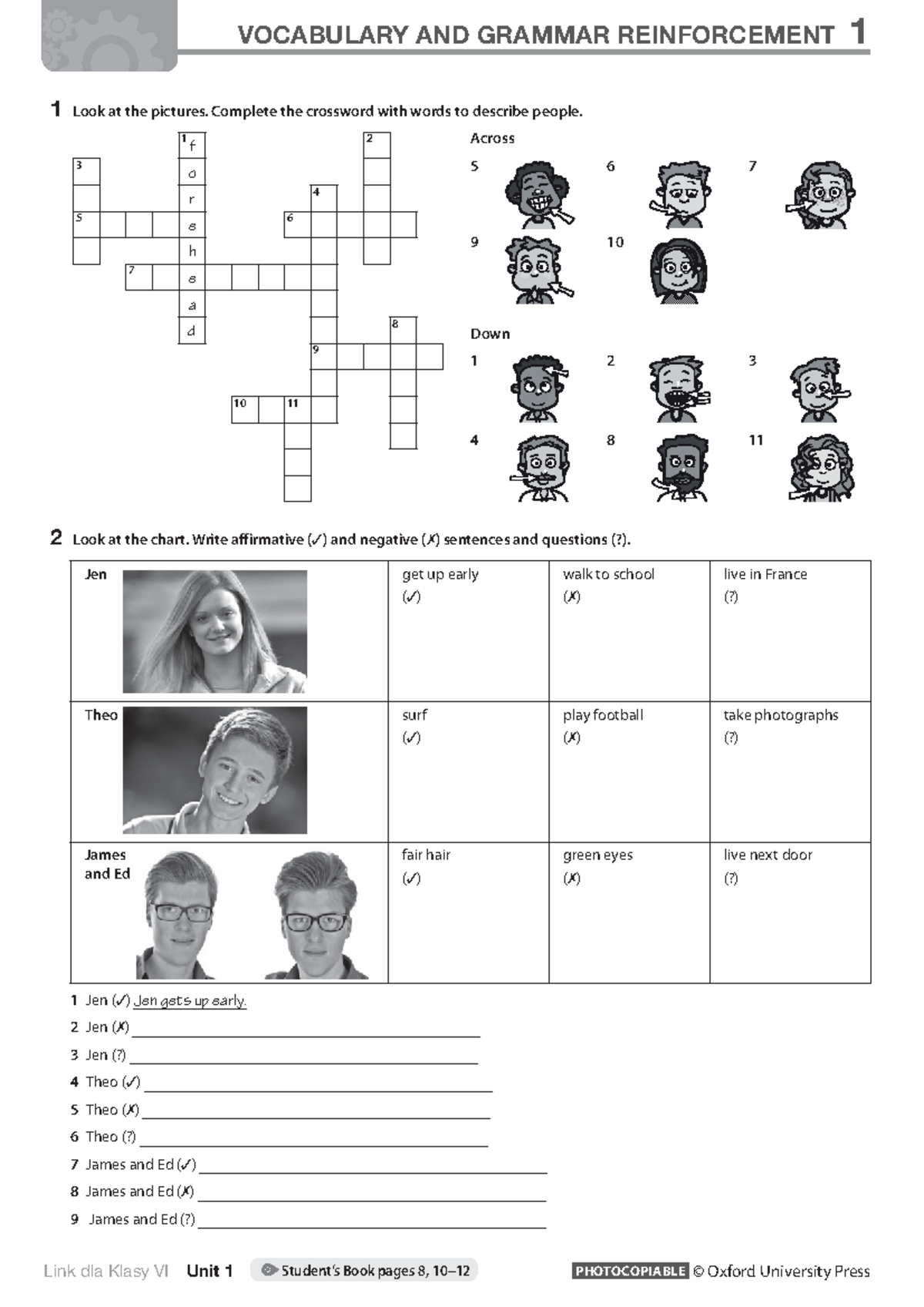 Link L6 U1 Vocabulary & Grammar Reinforcement Worksheet - Studocu