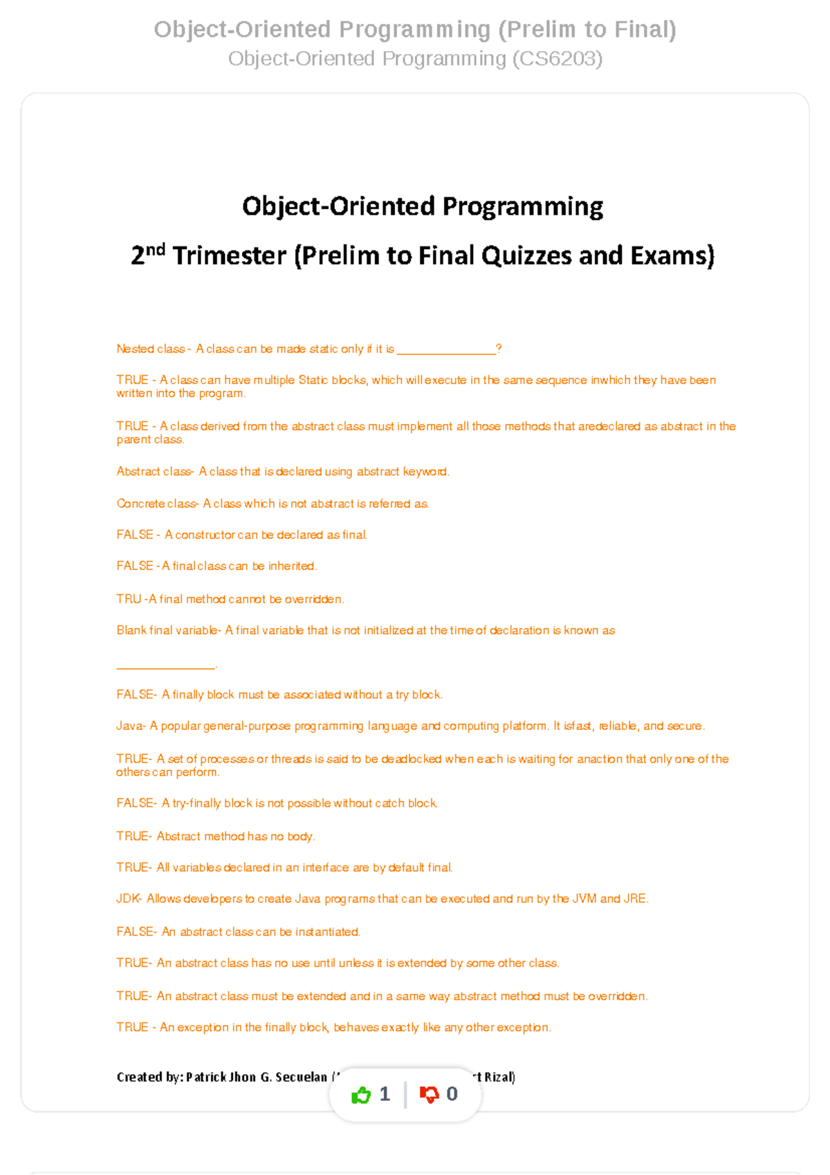 Object-oriented-programming-prelim-to-final compress - Object-Oriented ...