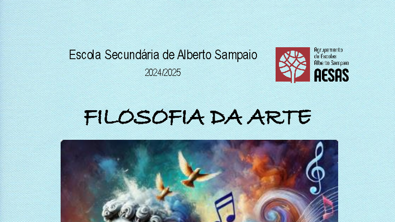 Filosofia da Arte - Análise Crítica e Teorias (FIL 11) - Studocu