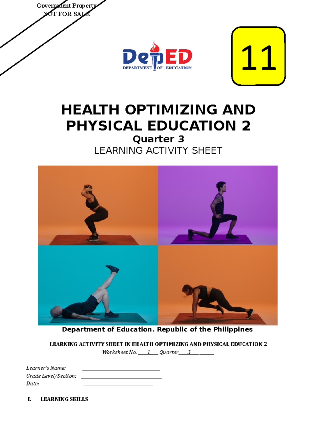 LAS HOPE 2 - LEARNING ACTIVITY SHEETS: QUARTER 3 EXERCISE GUIDELINES ...
