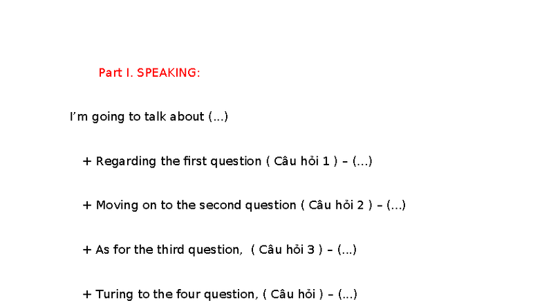 B1 Speaking & Solution Discussion Guide - Studocu
