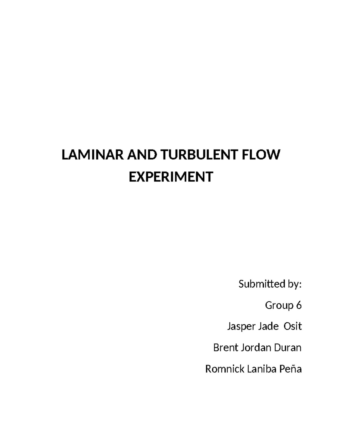 Laminar AND TUR WPS Office - LAMINAR AND TURBULENT FLOW EXPERIMENT ...