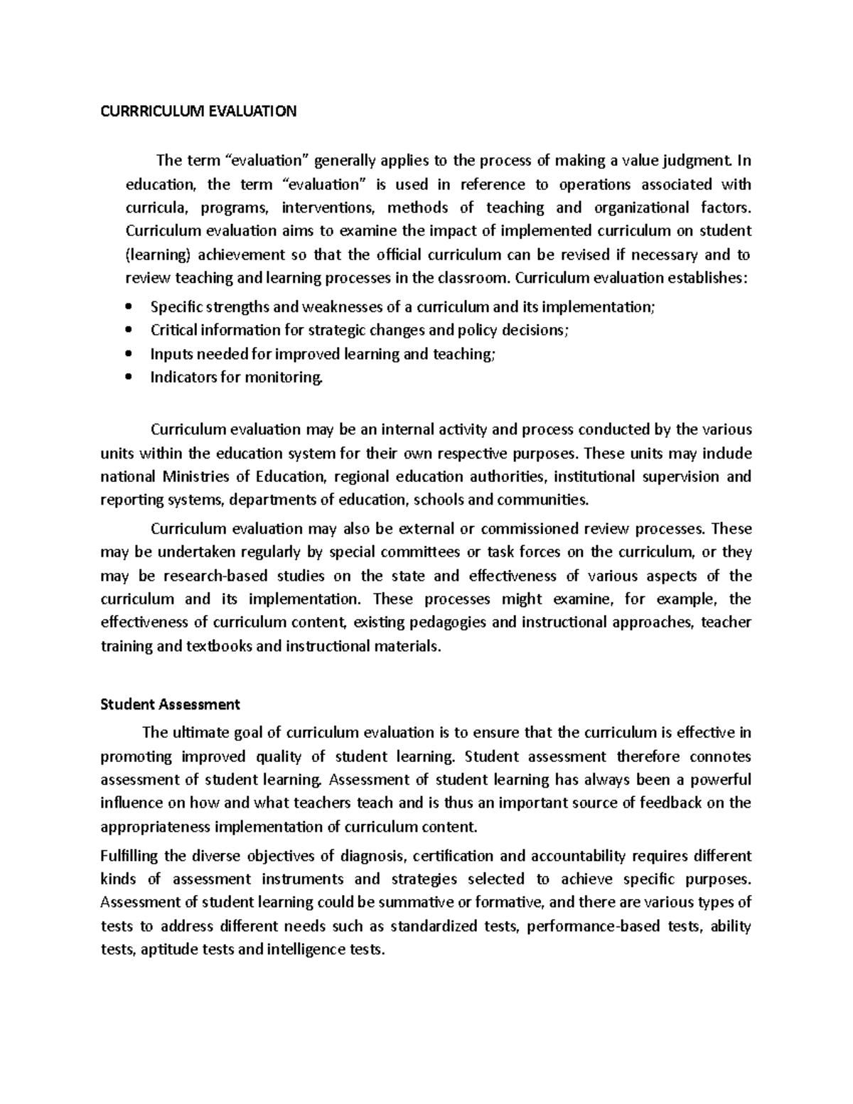 Curriculum Evaluation: Understanding Its Purpose and Impact on ...