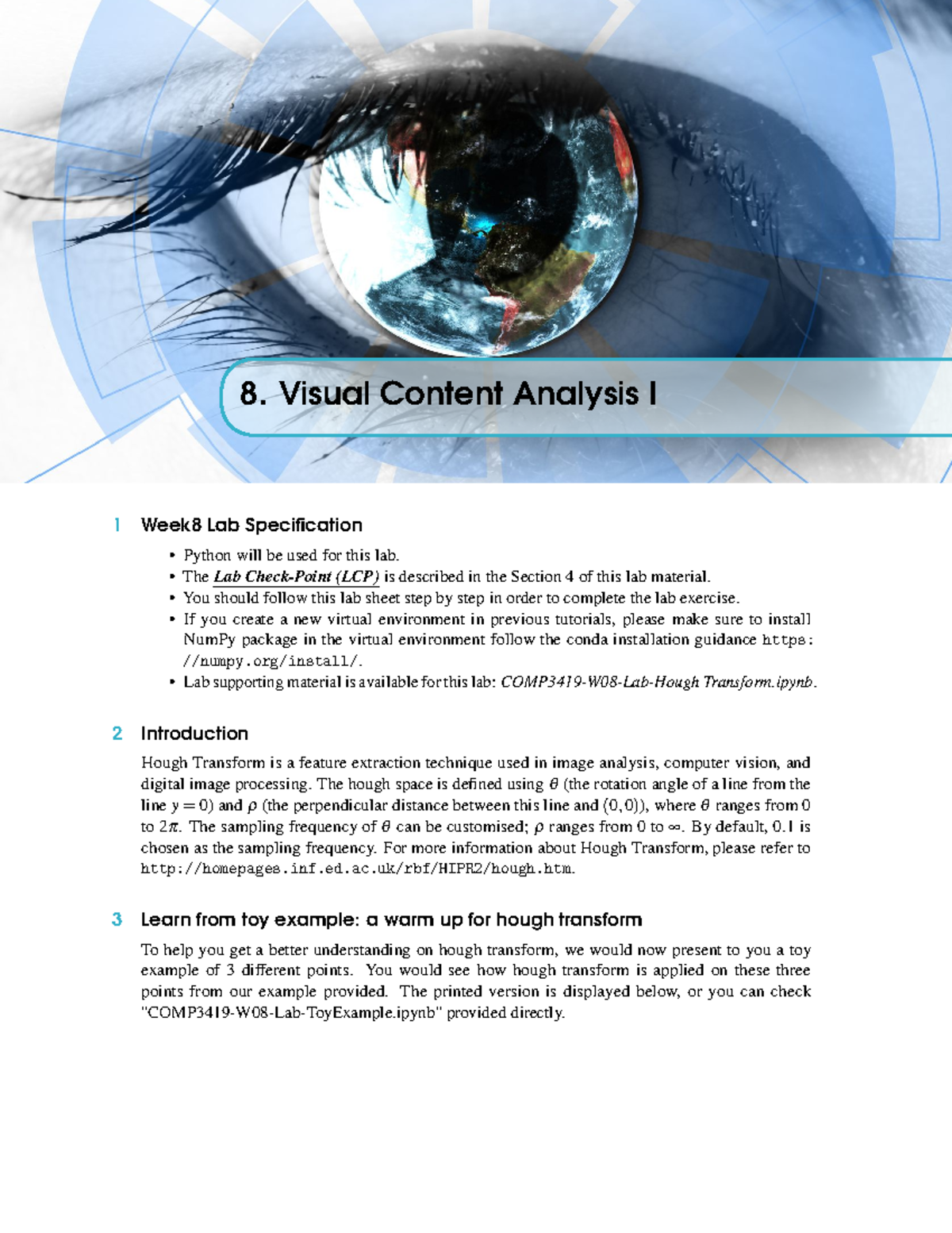 W08-Visual Content Analysis - 8. Visual Content Analysis I 1 Week8 Lab Specification • Python ...