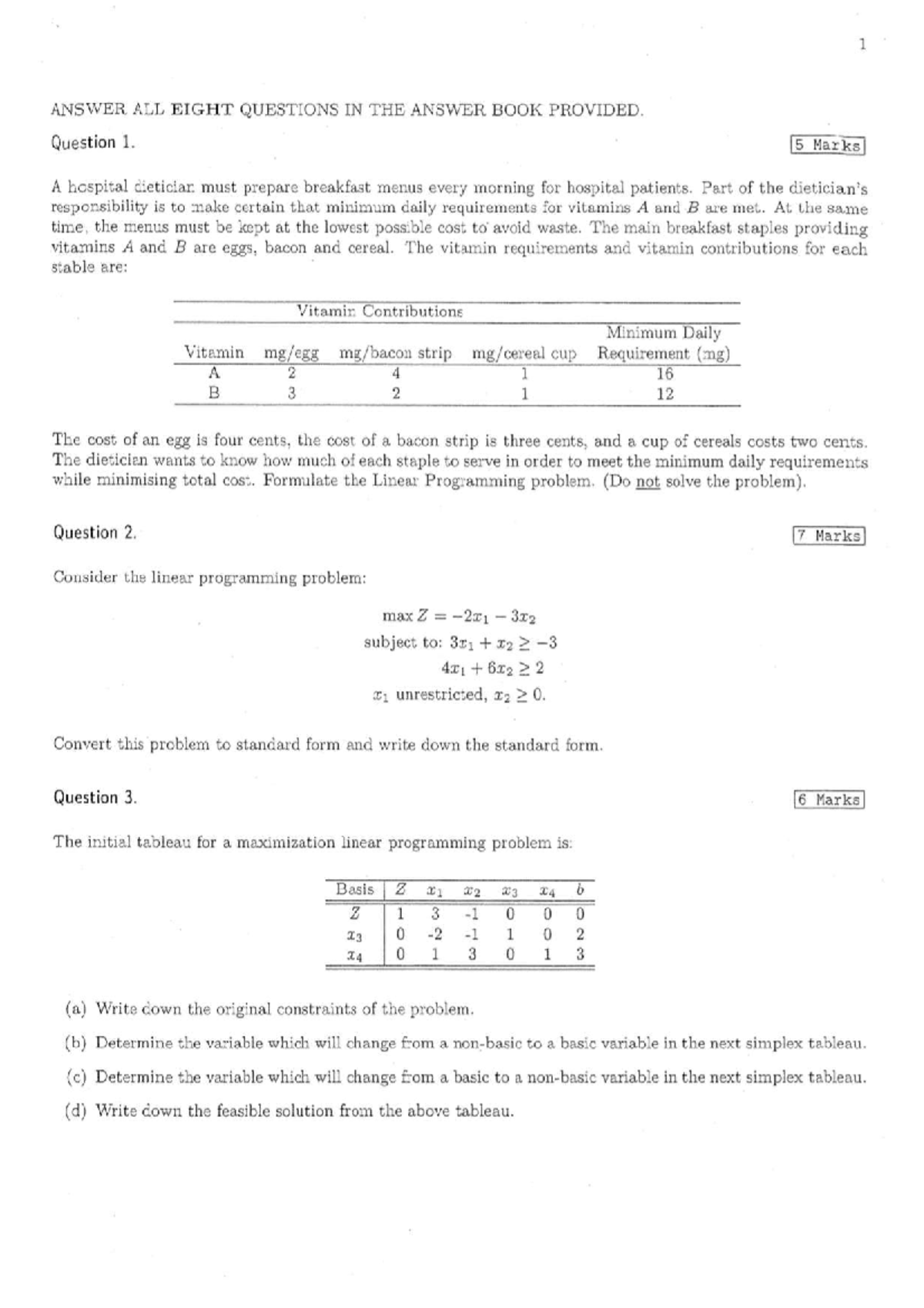 APPM1030A - Linear Programming Practice Problems and Solutions - Studocu