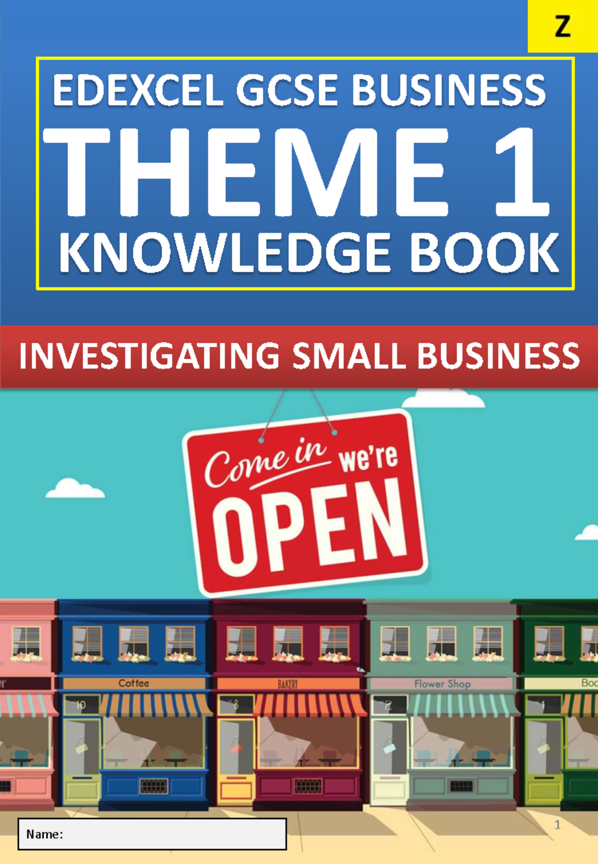 EDEXCEL GCSE BUSINESS THEME 1 KNOWLEDGE BOOK: SMALL BUSINESS Insights ...