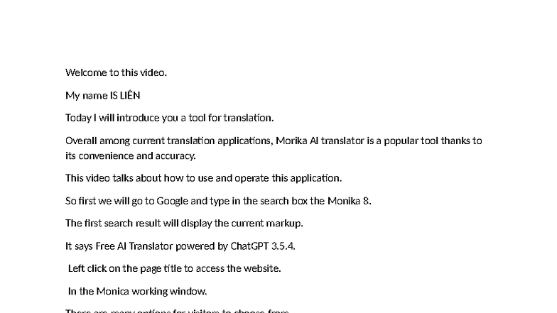 Using Morika AI Translator: A Guide to Features and Functions - Studocu