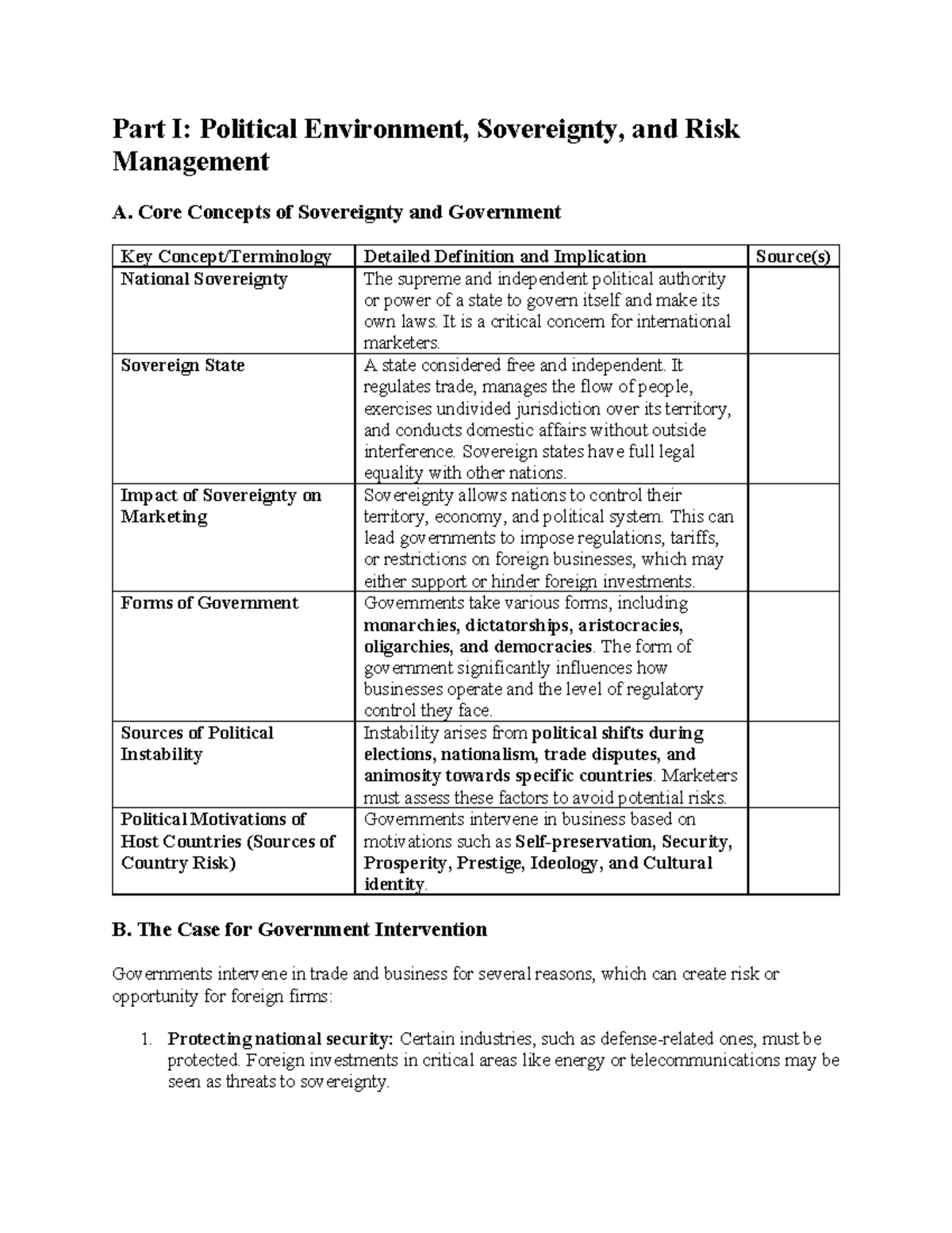 Political Environments, Legal Risks, and Management in Int'l Business ...