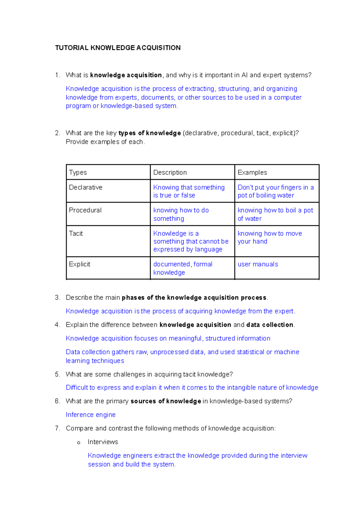 Tutorial Knowledge Acquisition 3 - TUTORIAL KNOWLEDGE ACQUISITION What ...